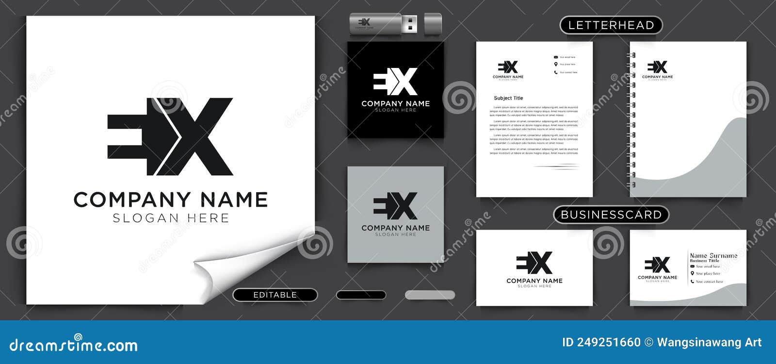 Ex Logo Ideas. Inspiration Logo Design. Template Vector Illustration ...