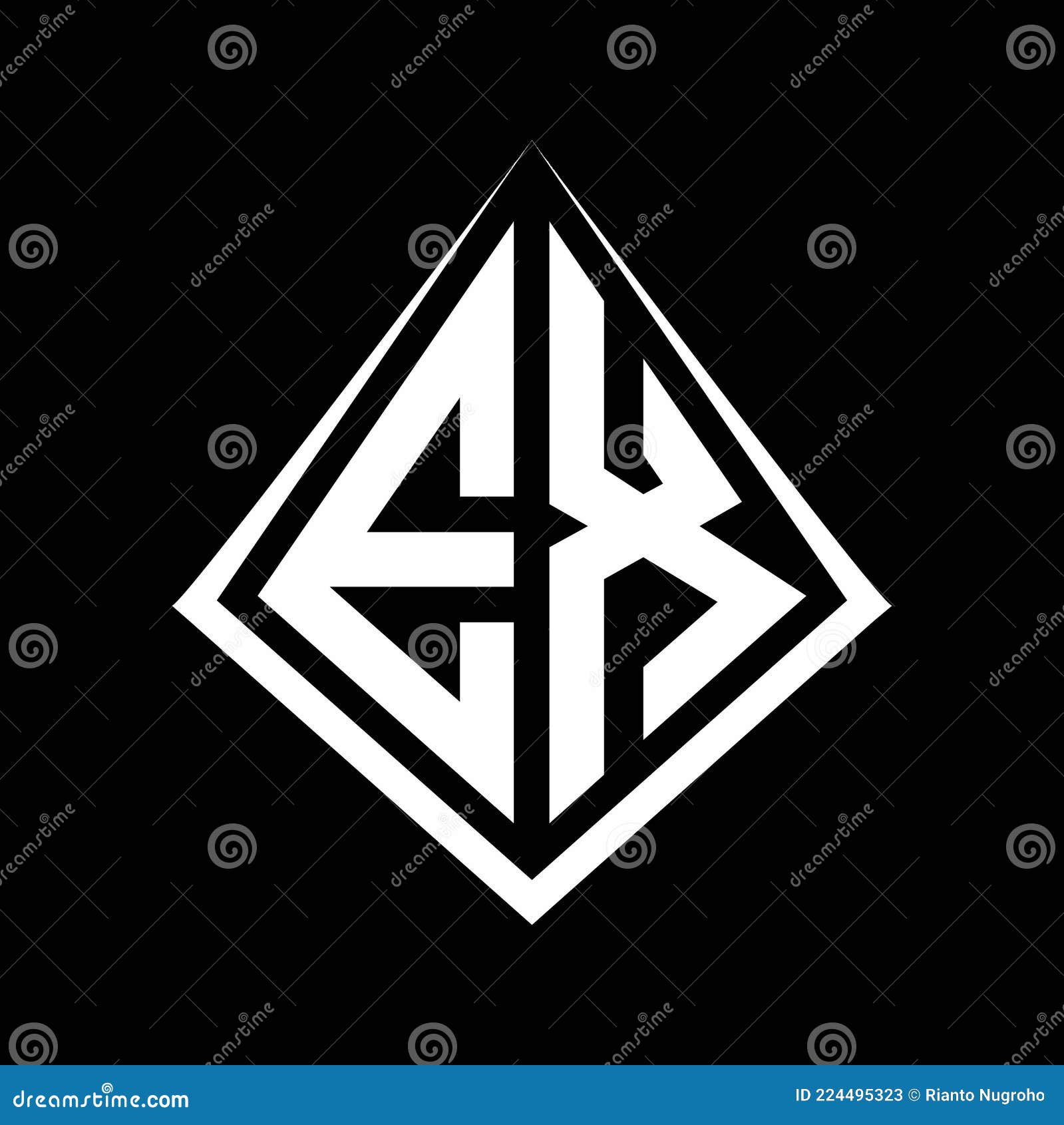 EX Logo Letters Monogram with Prisma Shape Design Template Stock Vector ...