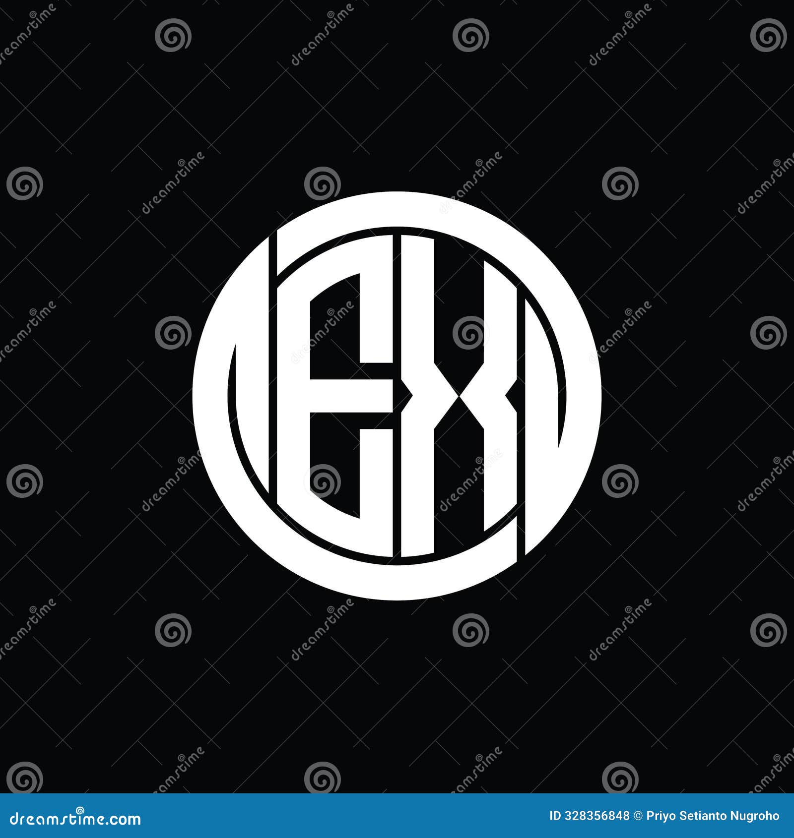 EX Logo Monogram Shield Inside Circle Shape Vector Images Design ...