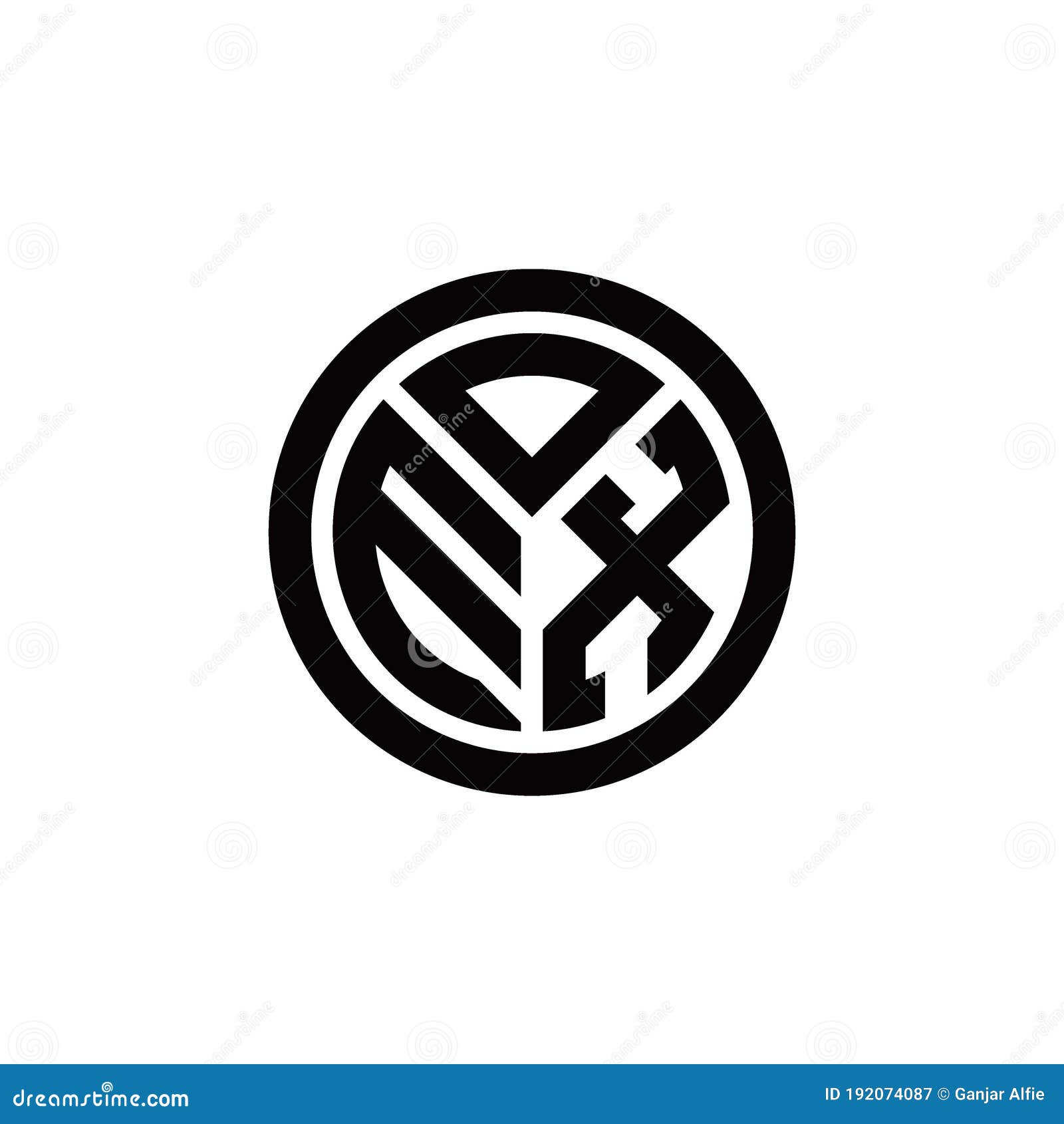 EX Monogram Logo with Circle Outline Design Template Stock Vector ...