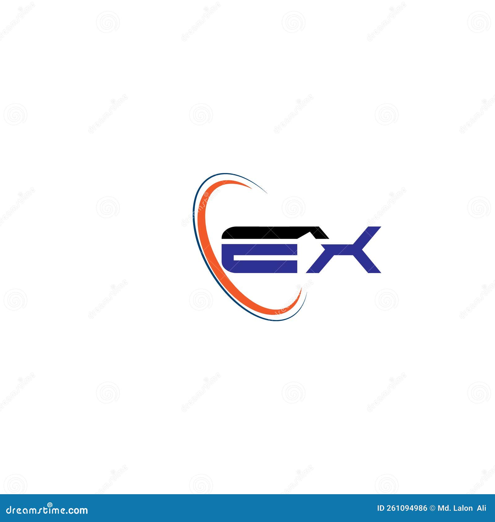 EX Text Logo Design stock illustration. Illustration of label - 261094986