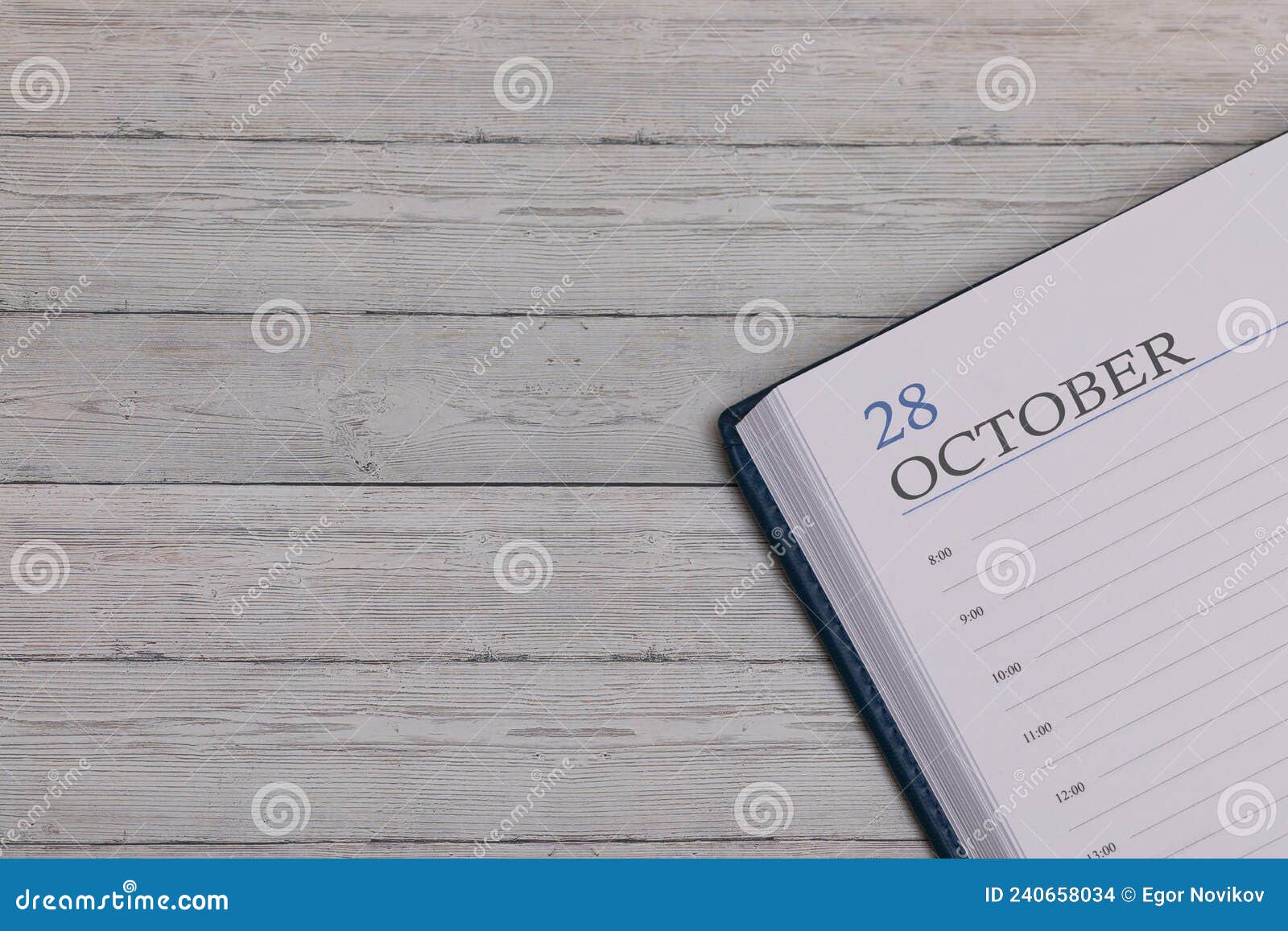 Exact Date in the New Diary. Important Event and Note Space for October ...