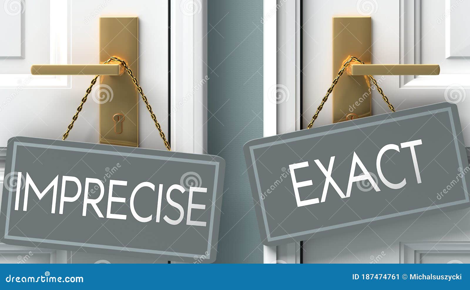 Exact or Imprecise As a Choice in Life - Pictured As Words Imprecise ...