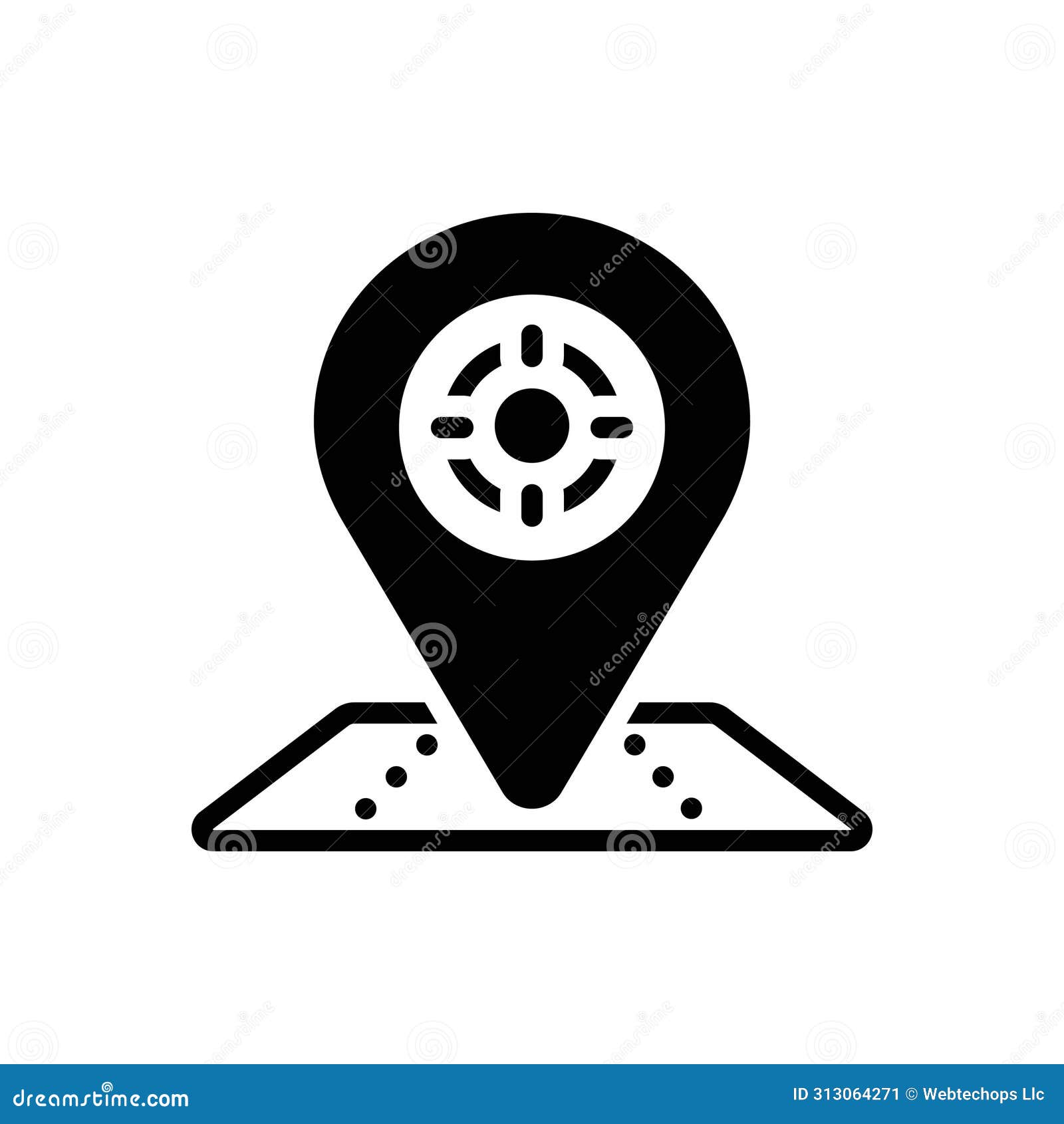 Black Solid Icon for Exact Location, Exact and Marker Stock ...