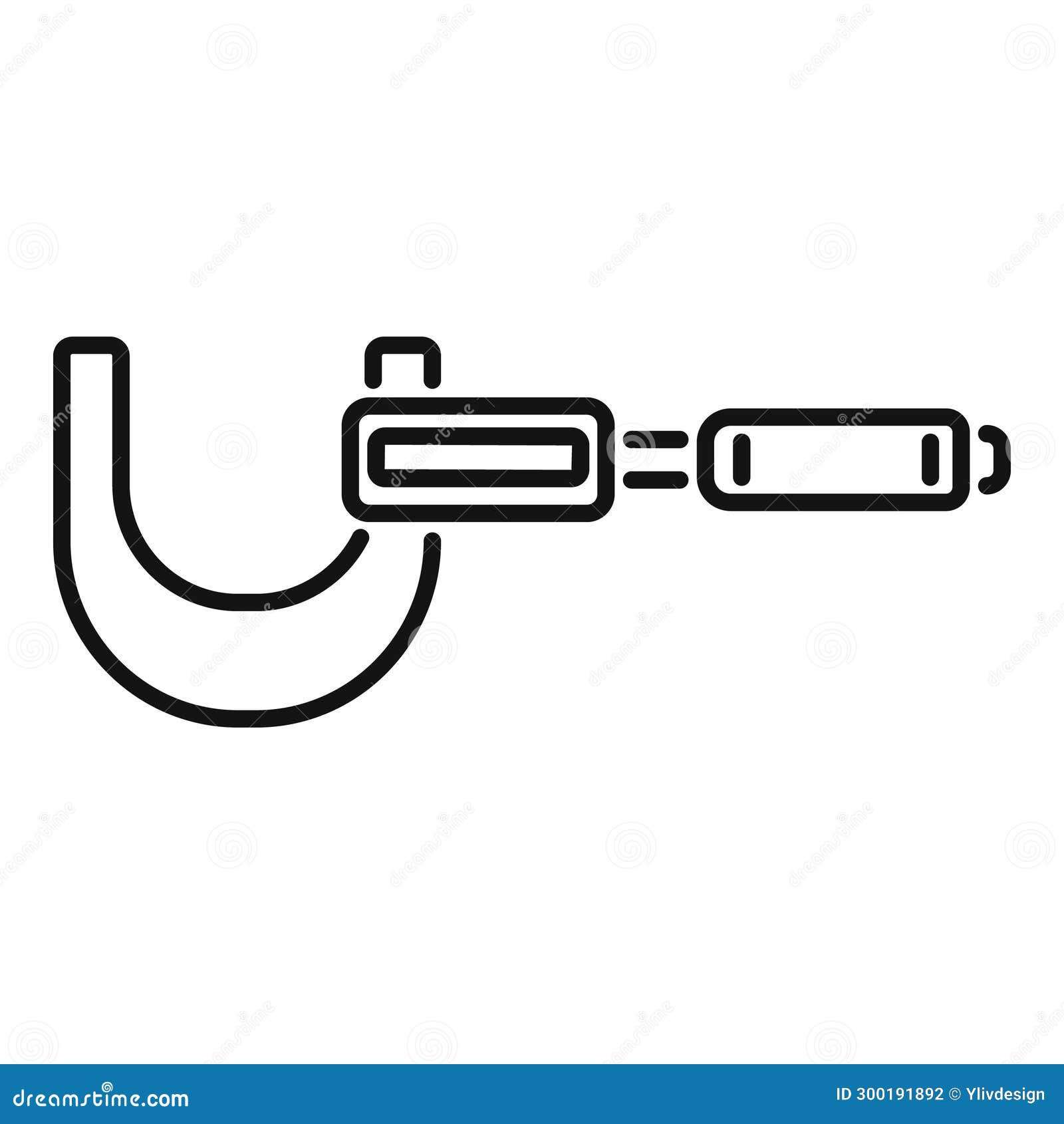 Exact Metal Measurement Icon Outline Vector. Object Work Steel Stock ...