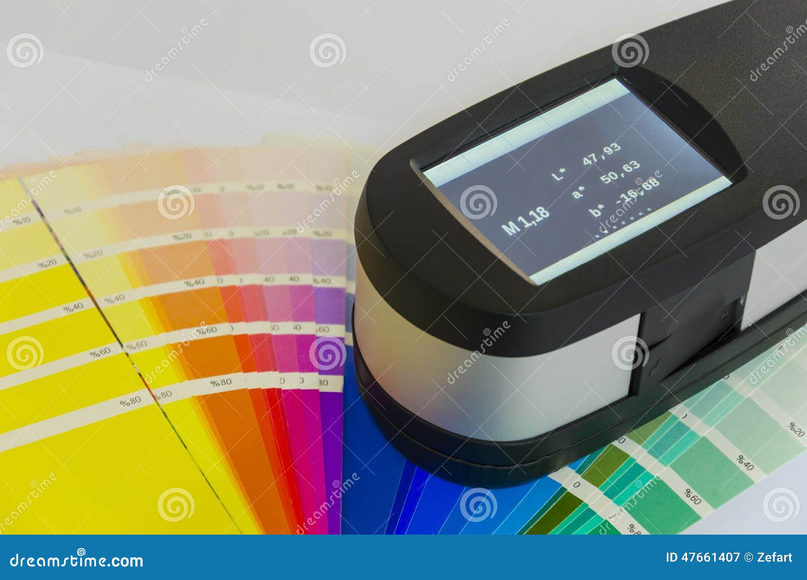 Print Spectrophotometer On Chart Color Control Measurement Royalty-Free ...