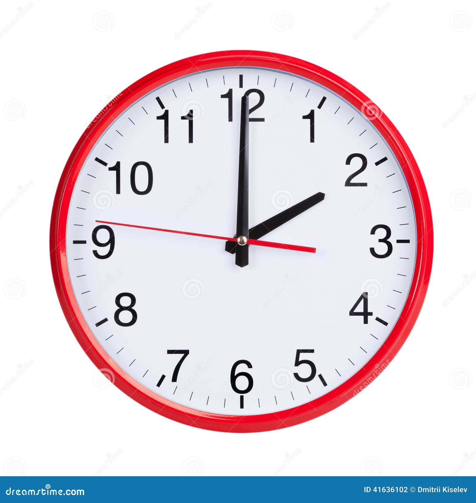 Exactamente Dos En Cara De Reloj Redonda Foto de archivo - Imagen de ...