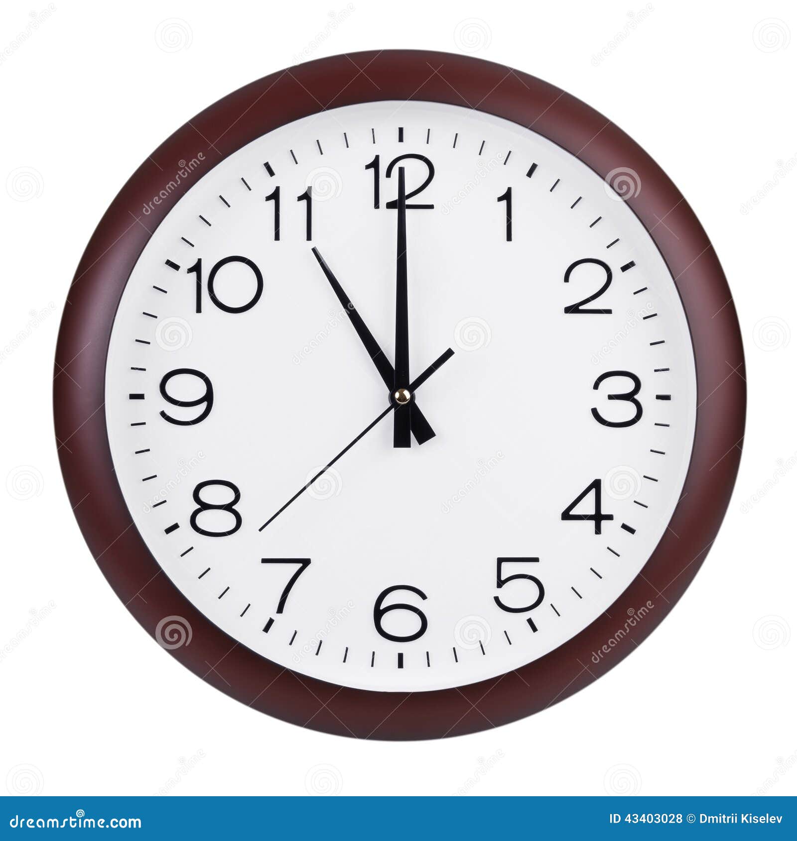 Exactement Onze Heures Sur Un Cadran Rond Photo stock - Image du cercle ...