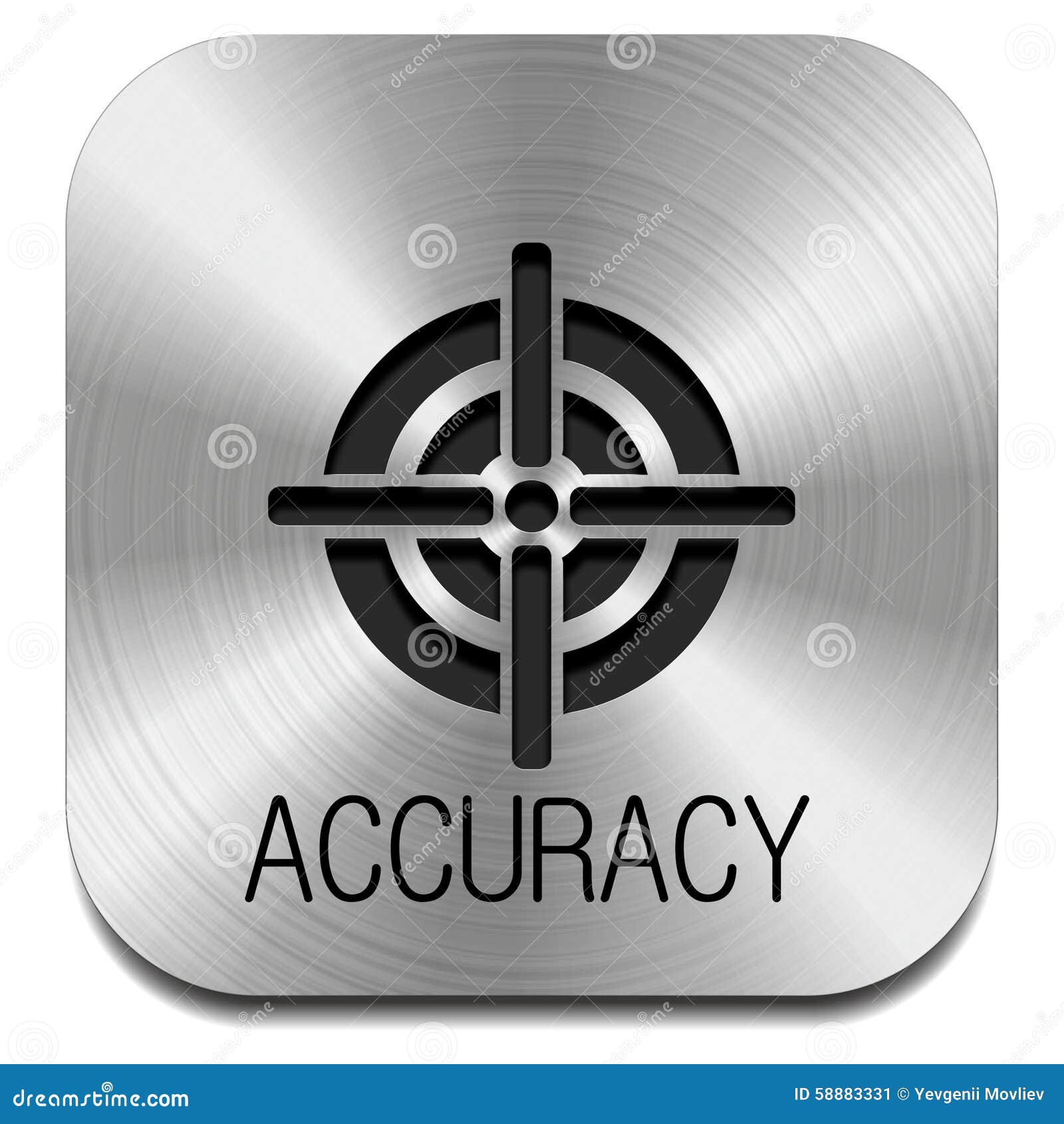 Exactitud del icono stock de ilustración. Ilustración de acero - 58883331