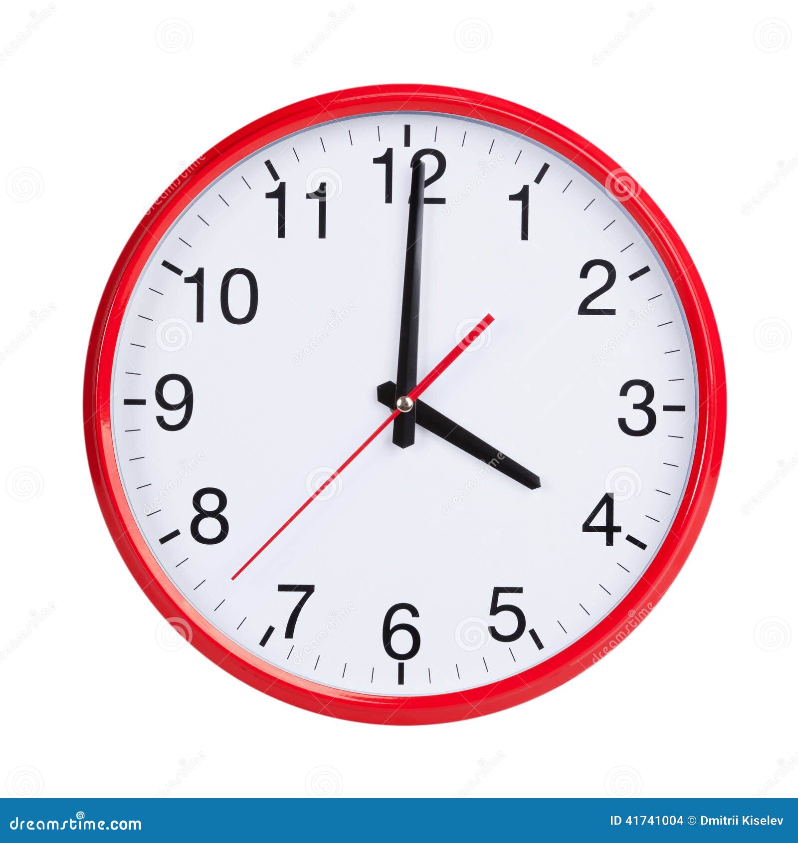 Exactly Four on Round Clock Face Stock Photo - Image of dial, isolated ...
