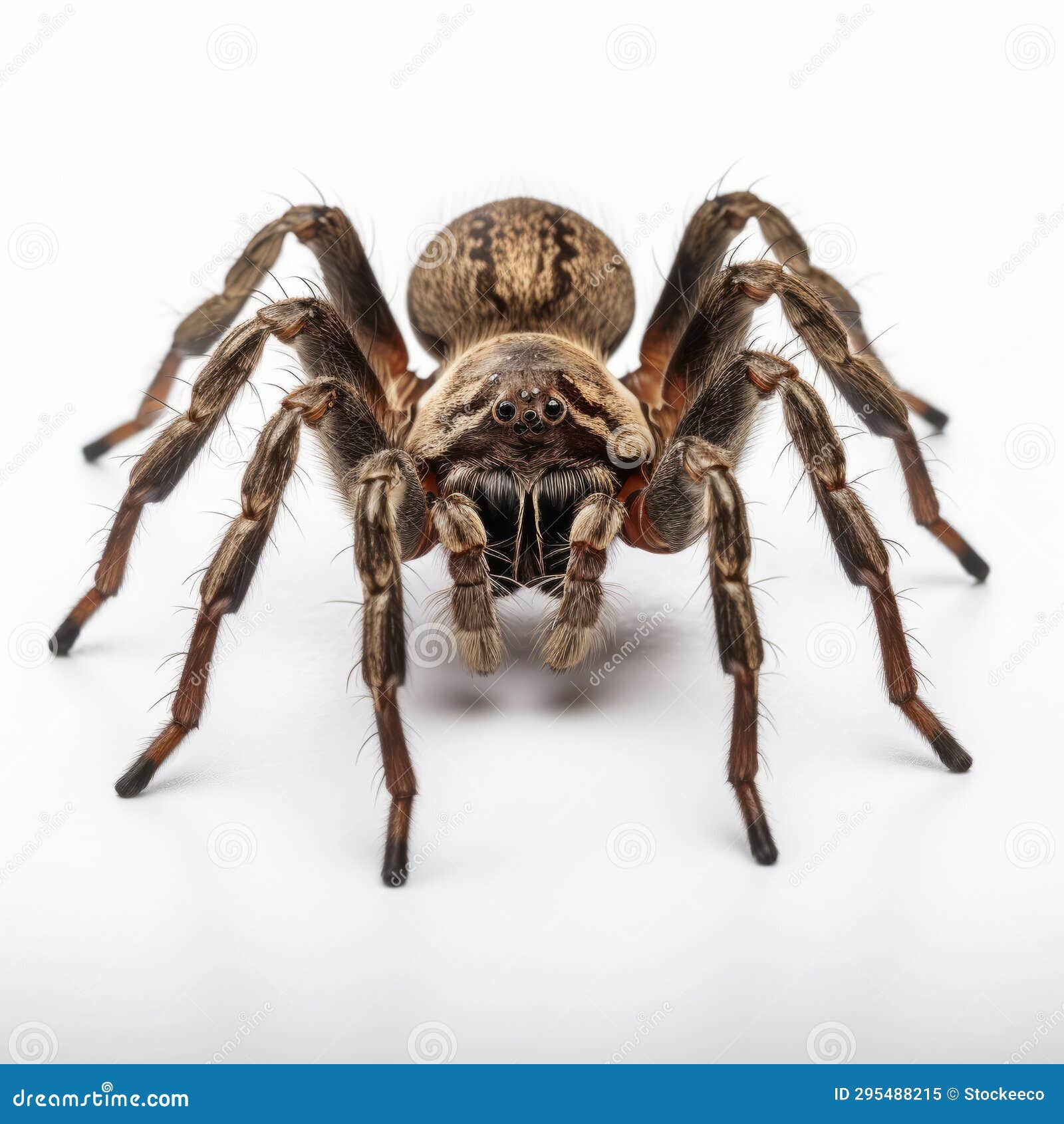 Exaggerated Facial Features: a Captivating Giant Spider on White ...
