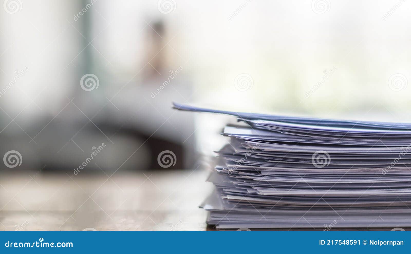 Exam Answer Sheet Pile, Blurry Application Document Paperwork Stack on ...