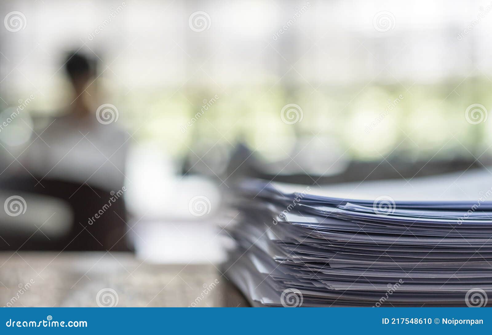 Exam Answer Sheet Pile, Blurry Application Document Paperwork Stack on ...