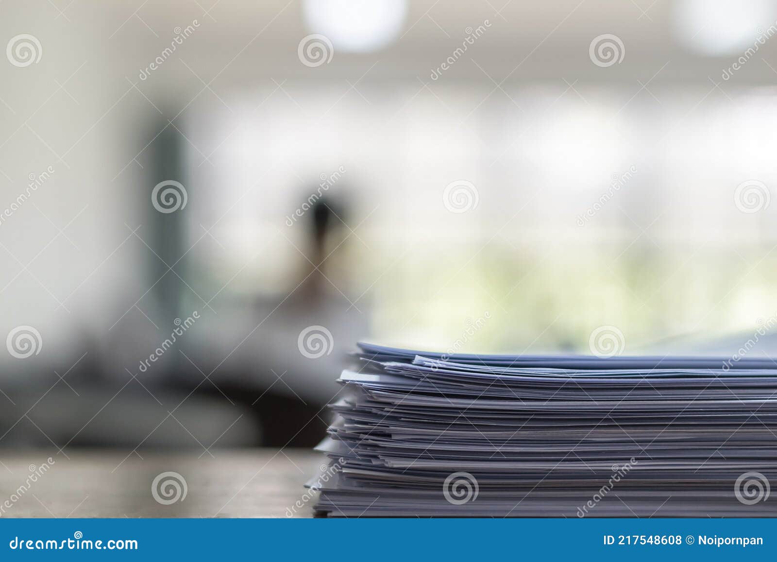 Exam Answer Sheet Pile, Blurry Application Document Paperwork Stack on ...