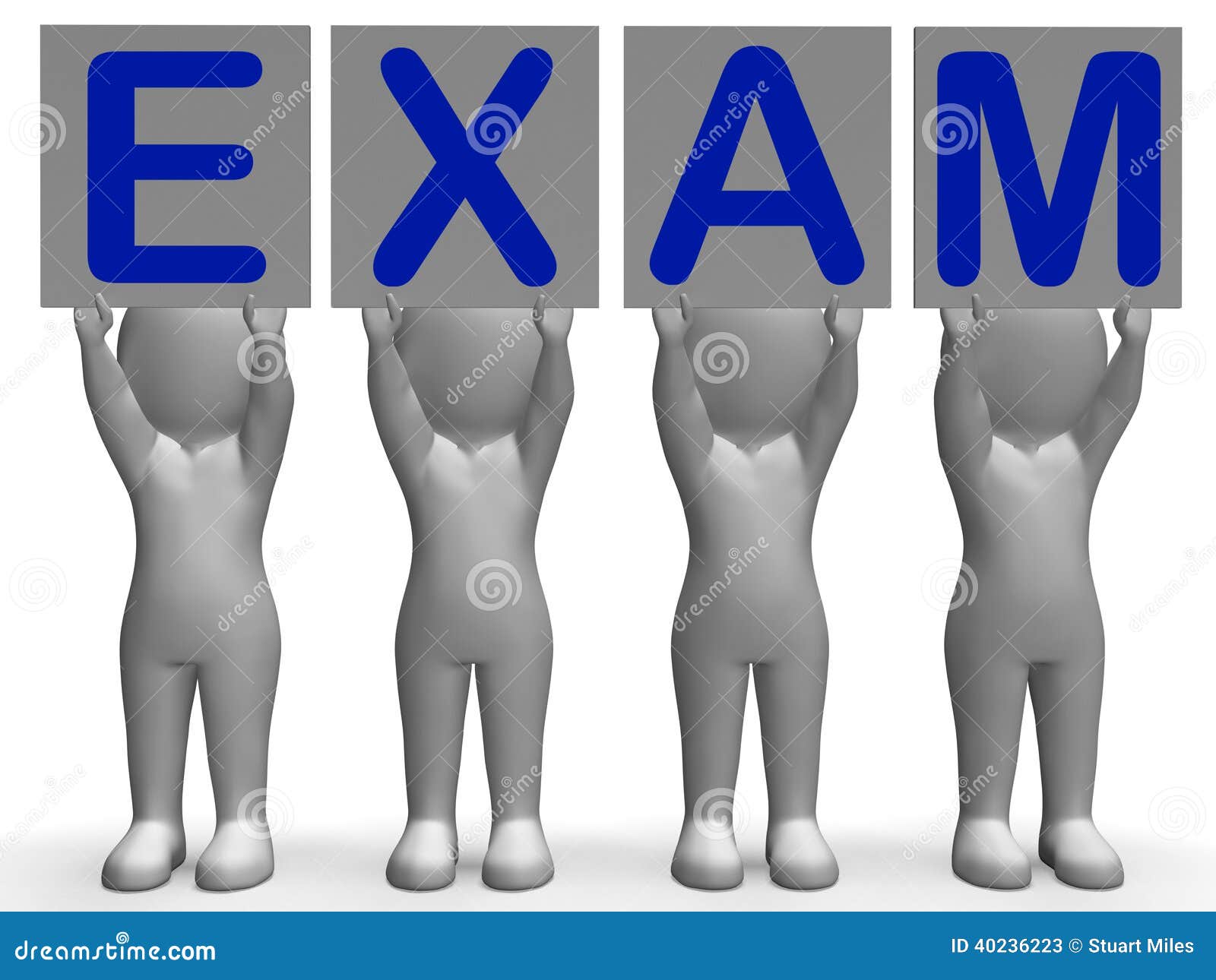 Exam Banners Means Extreme Questionnaire or Stock Illustration ...