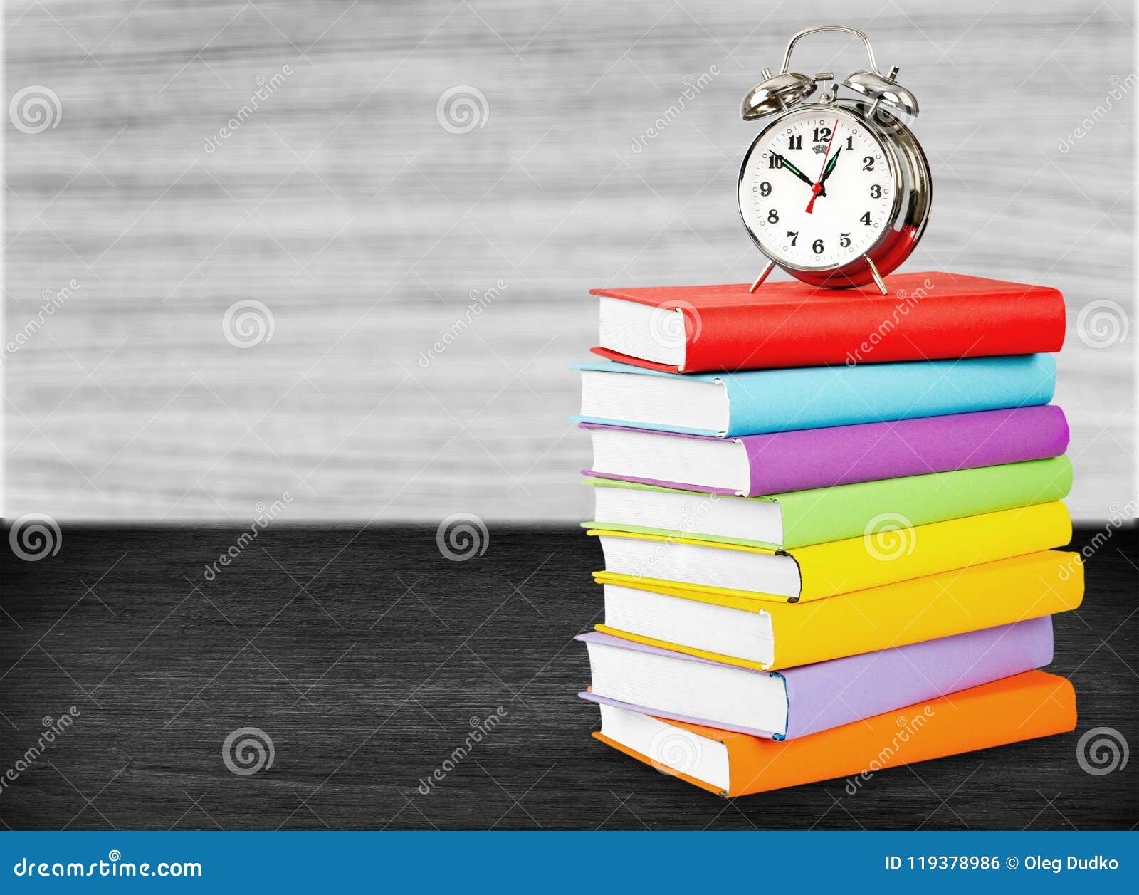 Exam stock photo. Image of alarm, books, clock, education - 119378986