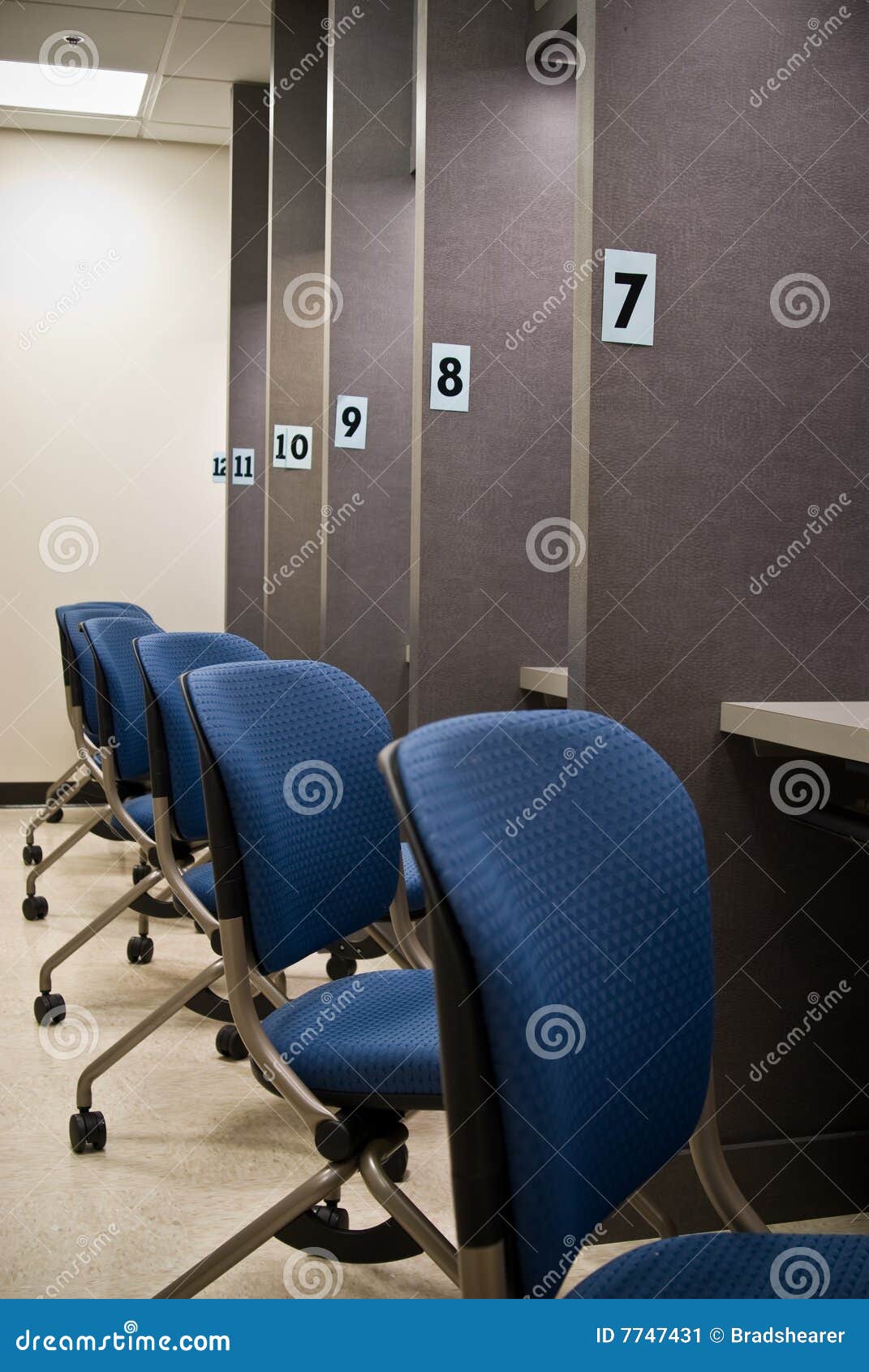 Exam cubicles 7 - 12 stock image. Image of order, room - 7747431