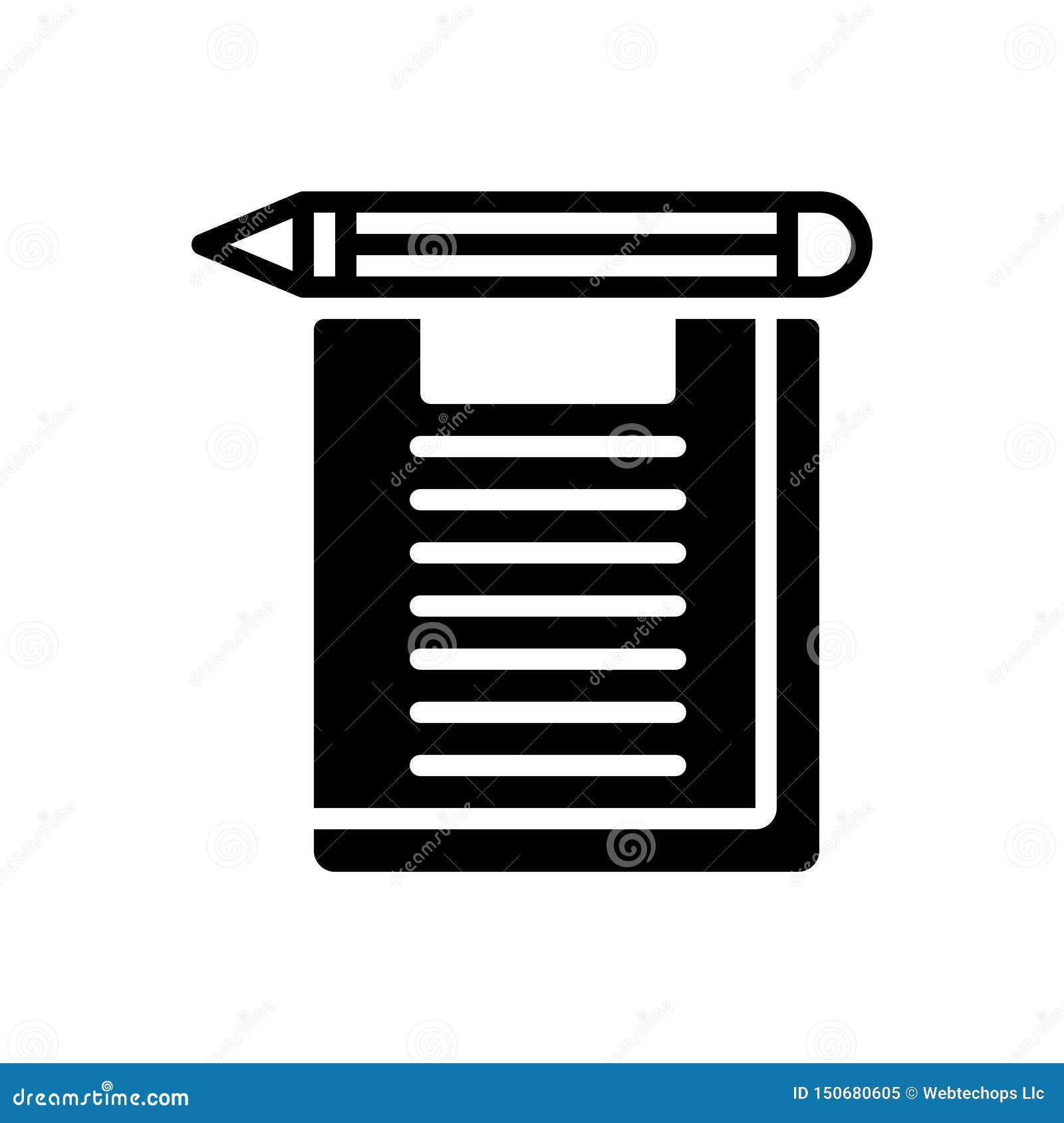 Black Solid Icon for Exam, Examination and Test Stock Vector ...