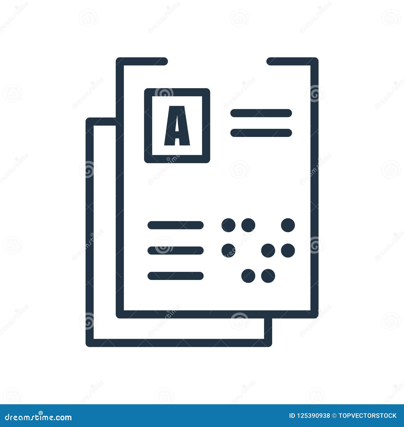 Exam Icon Vector Isolated on White Background, Exam Sign Stock Vector ...