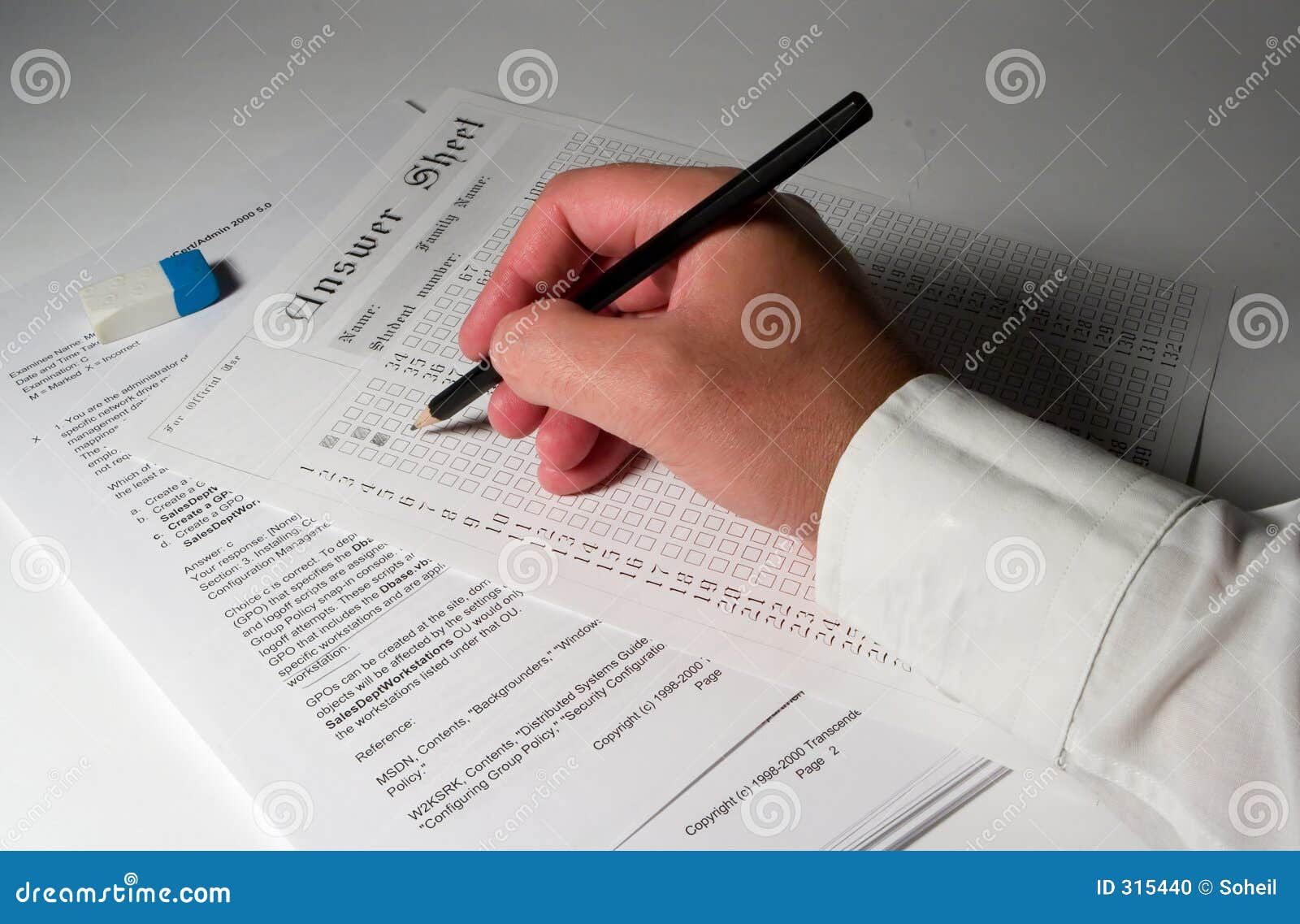 Exam paper 4 stock photo. Image of paper, anxiety, elimination - 315440