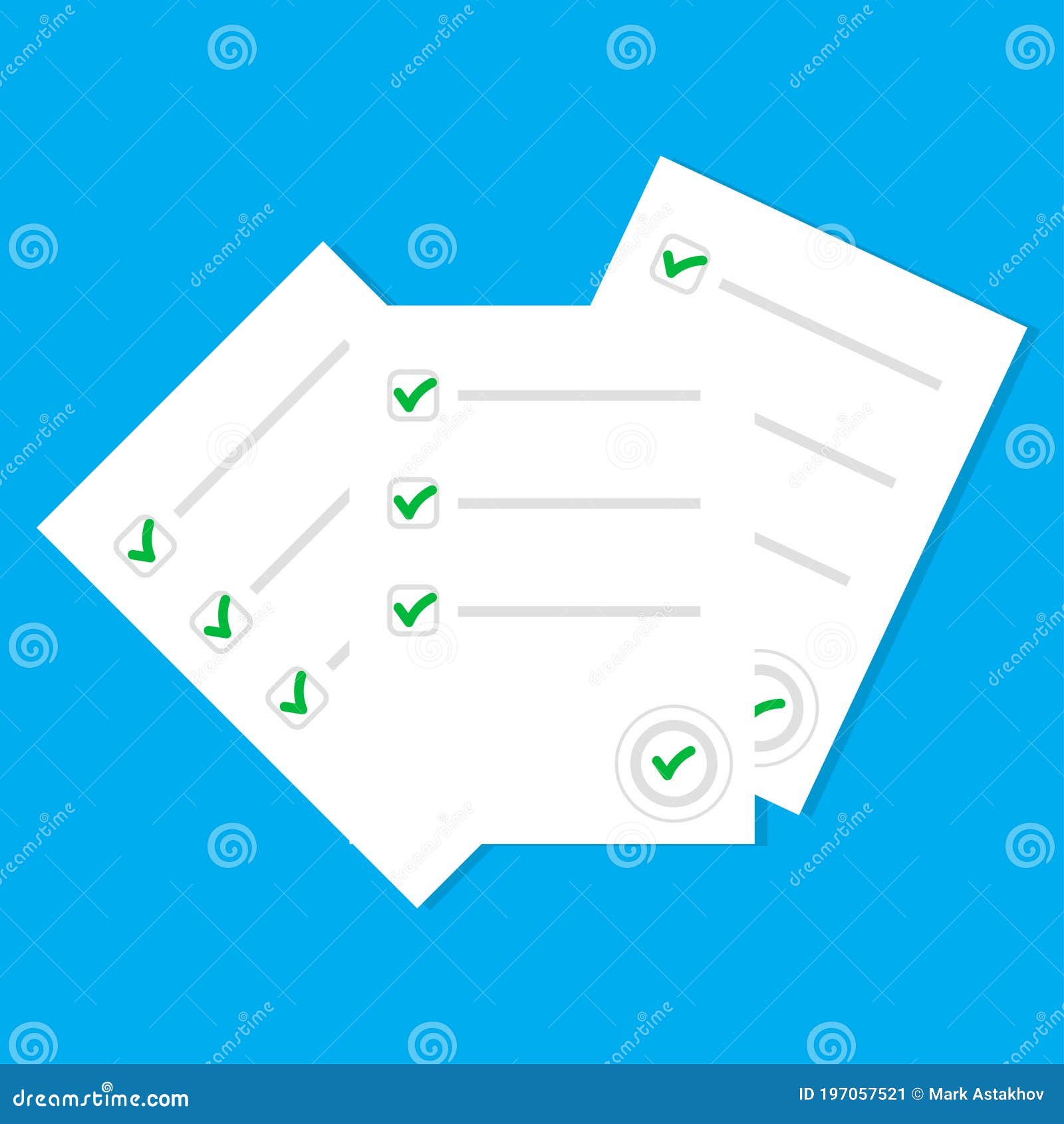 Exam Paper Form Vector Illustration, Checklist Document Stock Vector ...