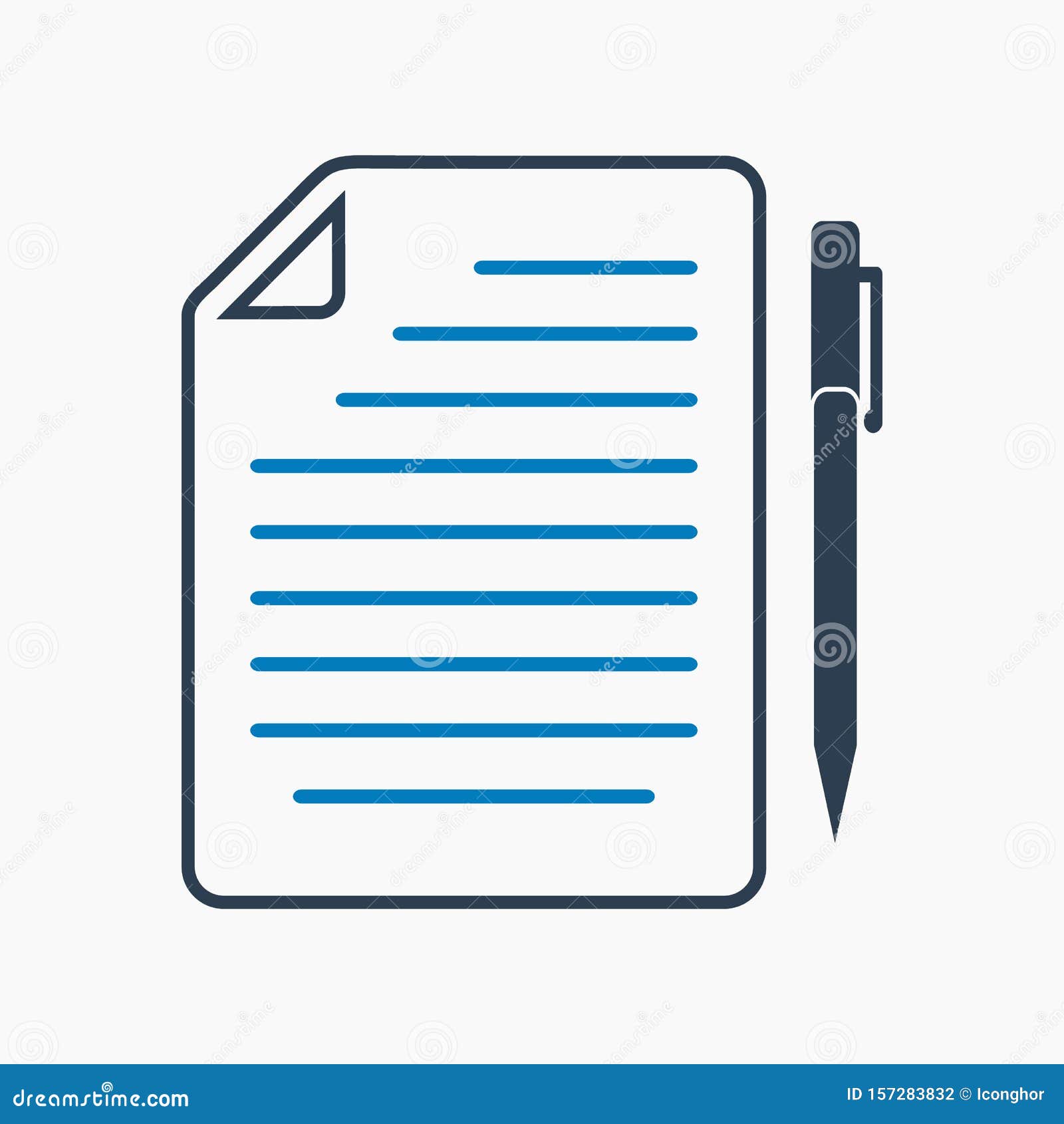 Exam Paper Icon. Flat Style Vector . Stock Vector - Illustration of ...