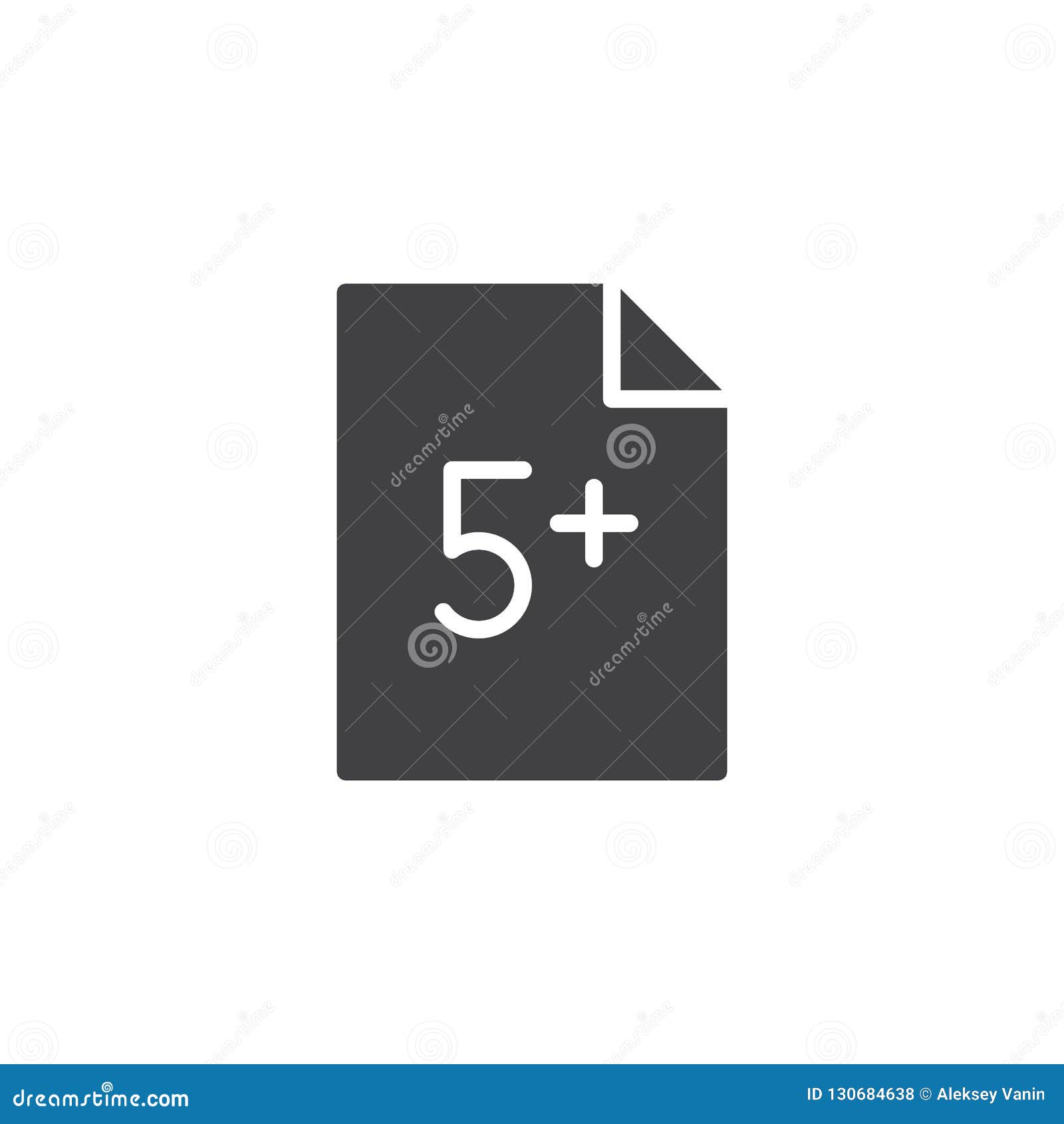 Exam paper vector icon stock vector. Illustration of vector - 130684638