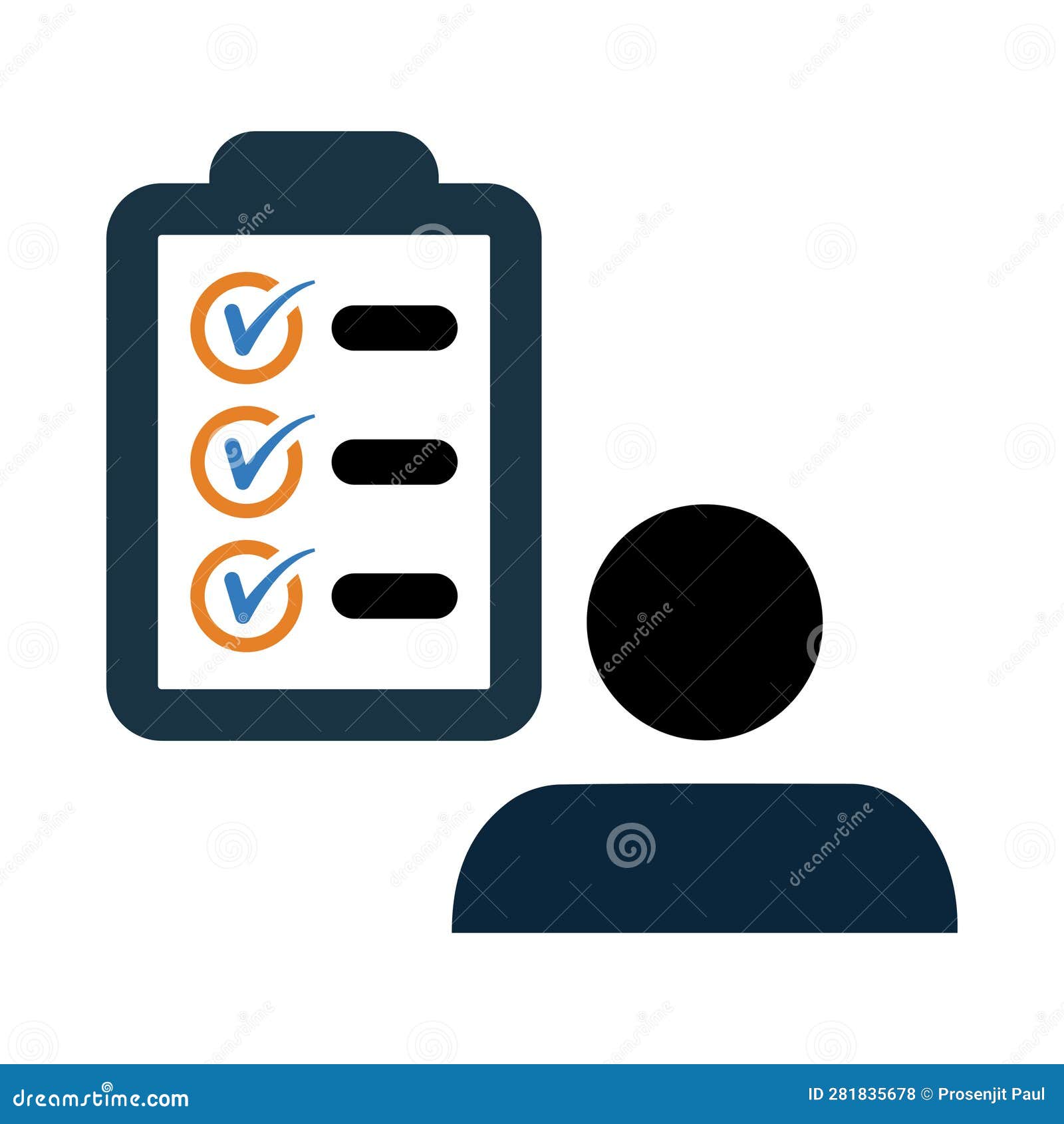 3d Man, Person And A Checklist. Royalty-Free Stock Photo ...