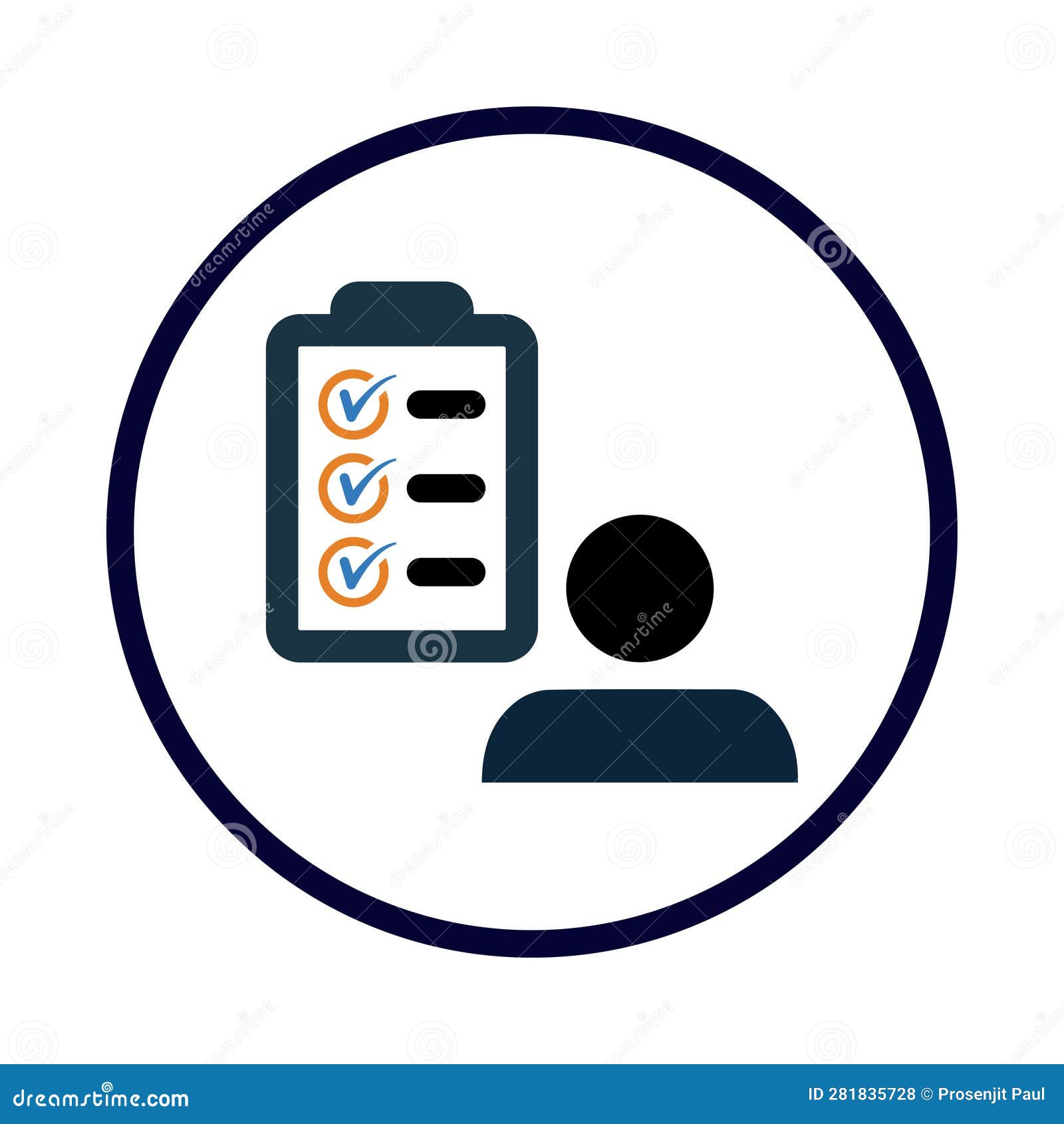 Exam, Person, Checklist, To Do List Icon Stock Vector - Illustration of ...
