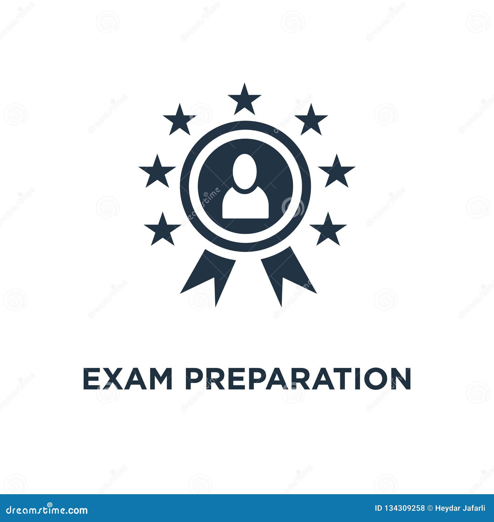 Exam Preparation Icon. Subject Learning Course Concept Symbol Design ...