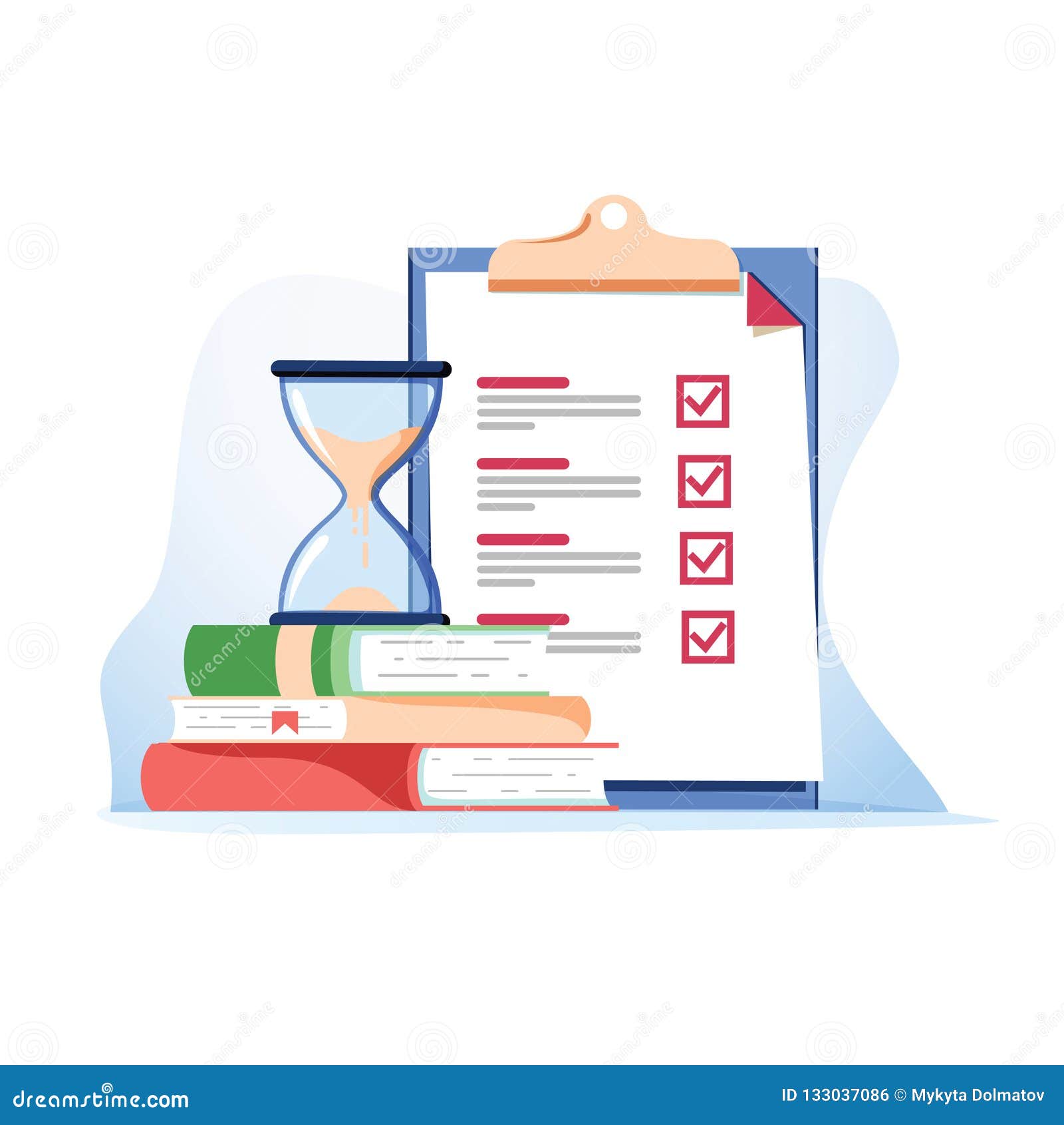 Exam Preparation School Test. Examination Concept Checklist and Stock ...