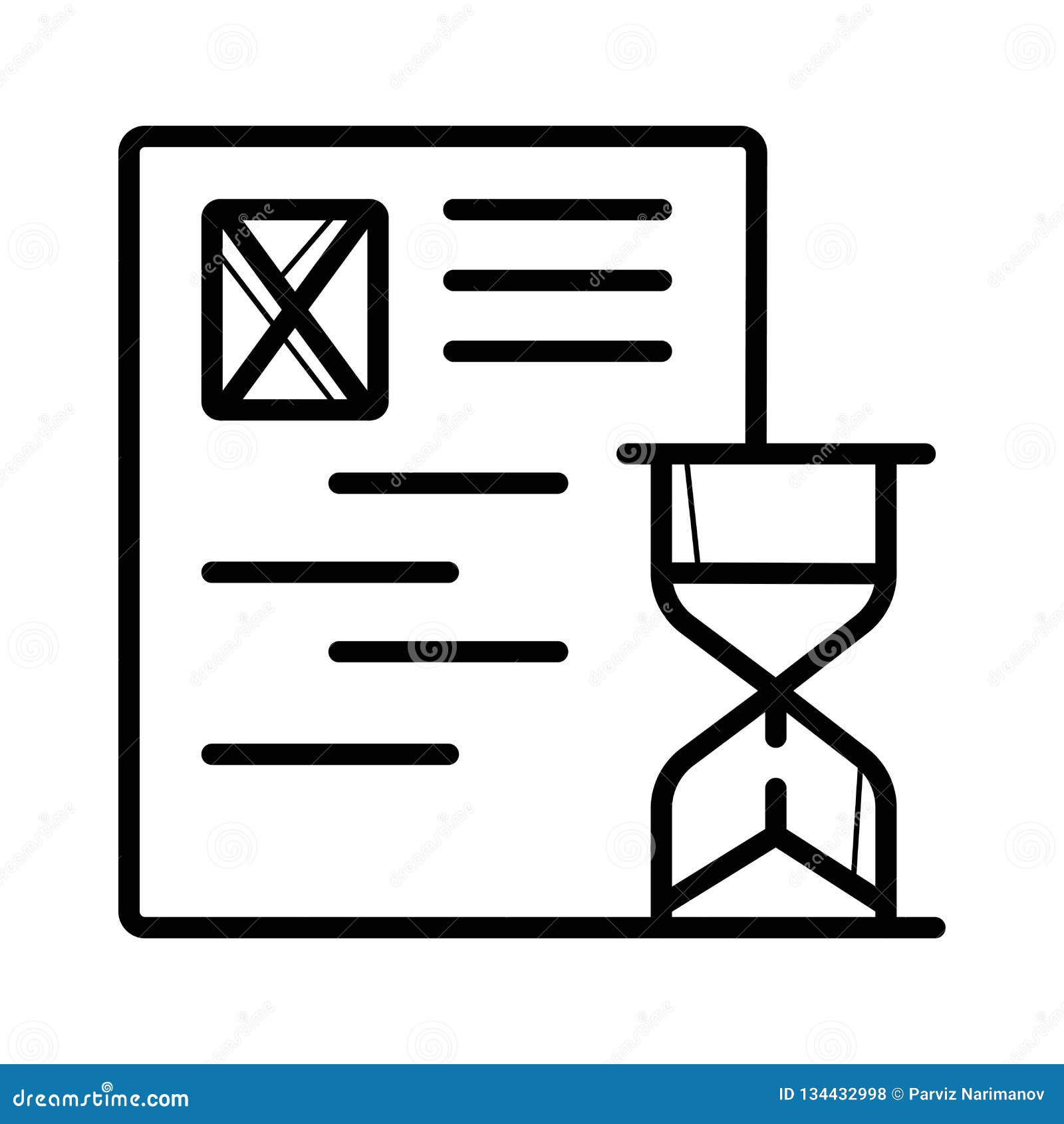 Exam Preparation, School Test, Examination Icon Stock Illustration ...
