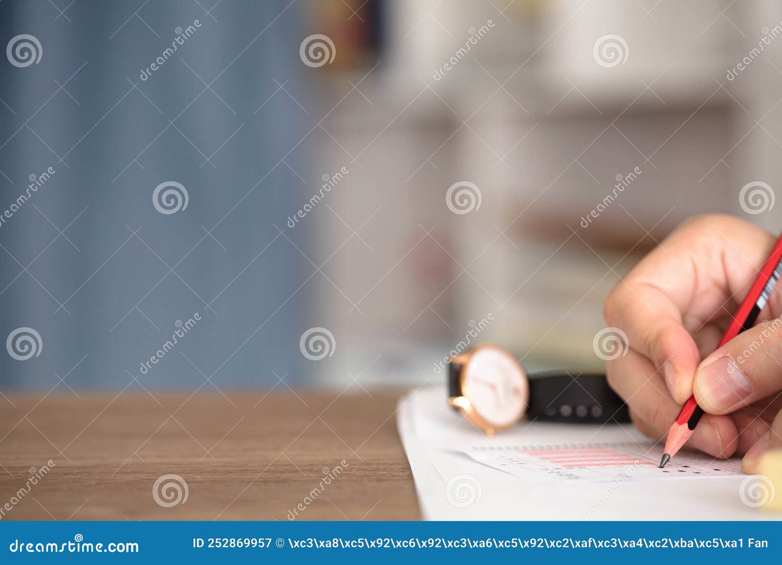 When the Exam is in Progress Stock Image - Image of answer, smear ...