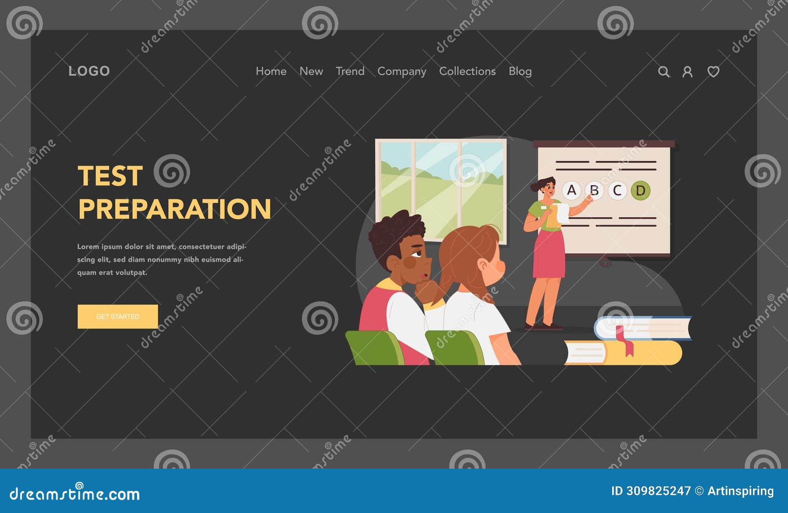 Exam Readiness Concept. Flat Vector Illustration | CartoonDealer.com ...
