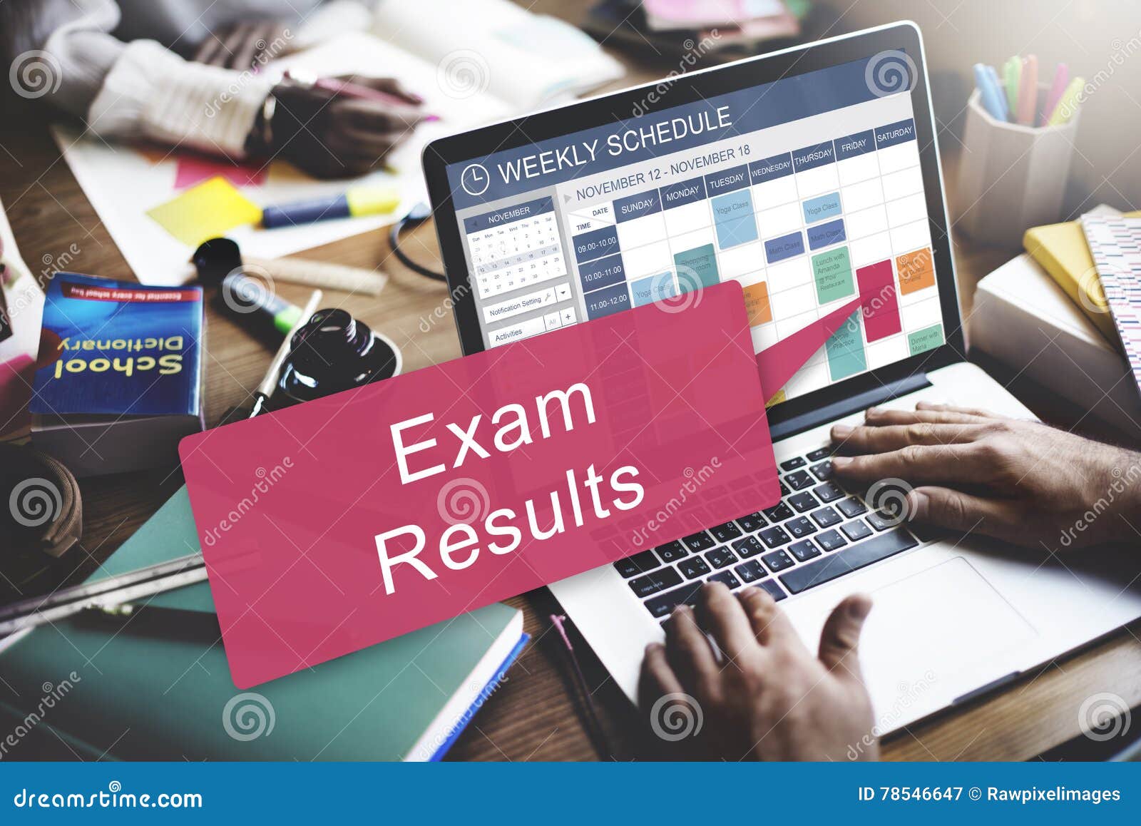 Exam Results Schedule Reminder Report Concept Stock Image - Image of ...