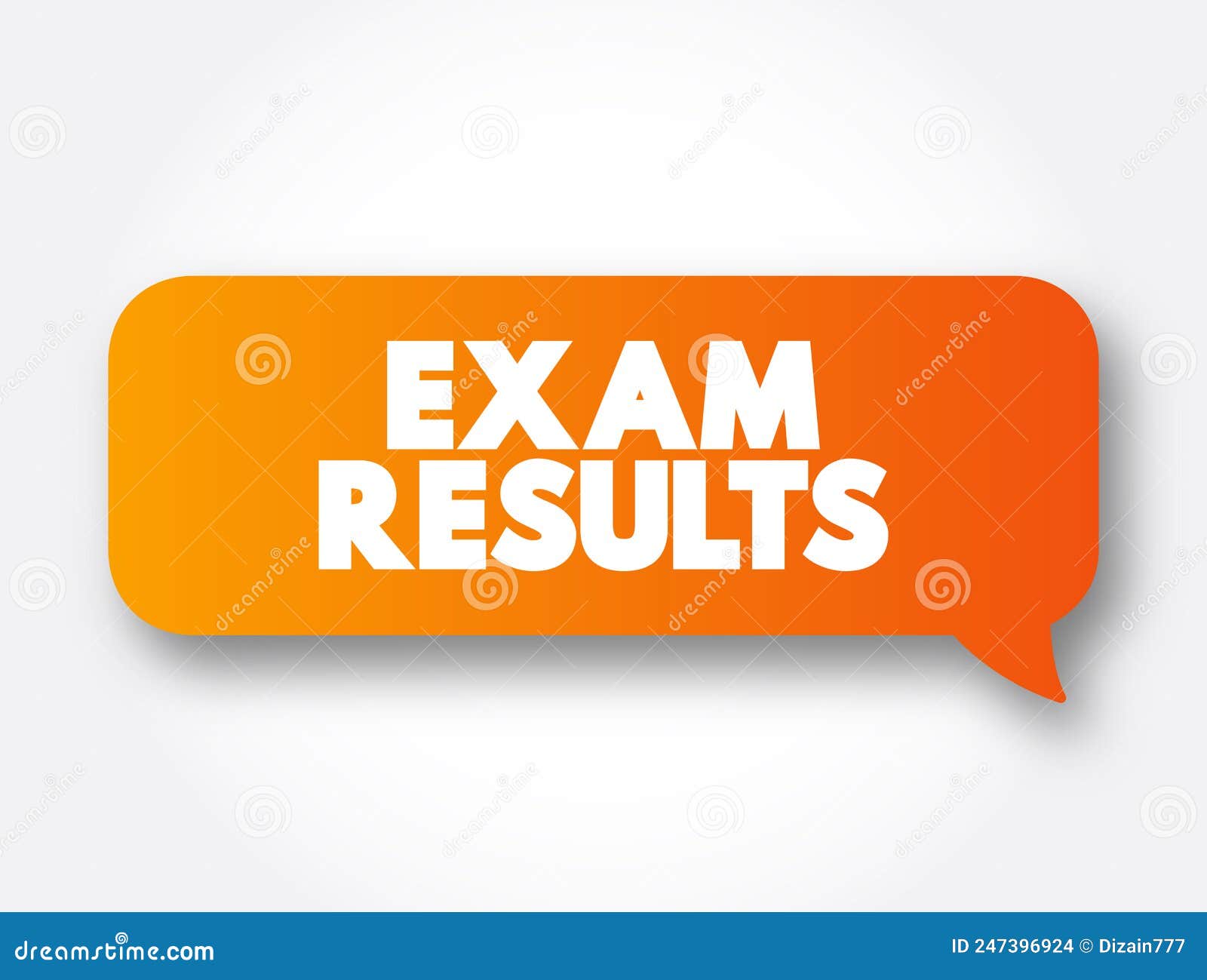 Exam Results Text Message Bubble, Concept Background Stock Illustration ...