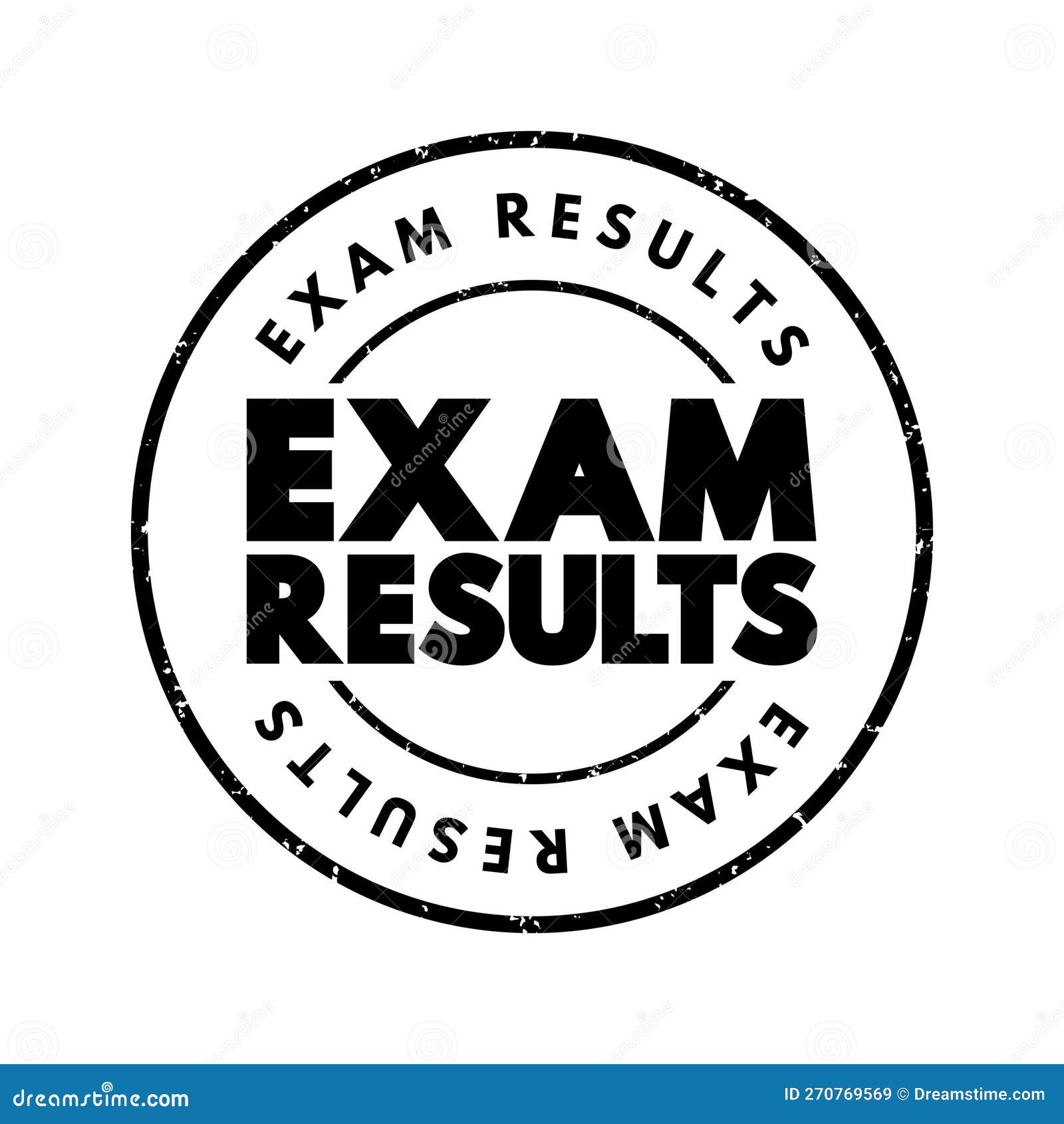 Exam Results Text Stamp, Concept Background Stock Illustration ...