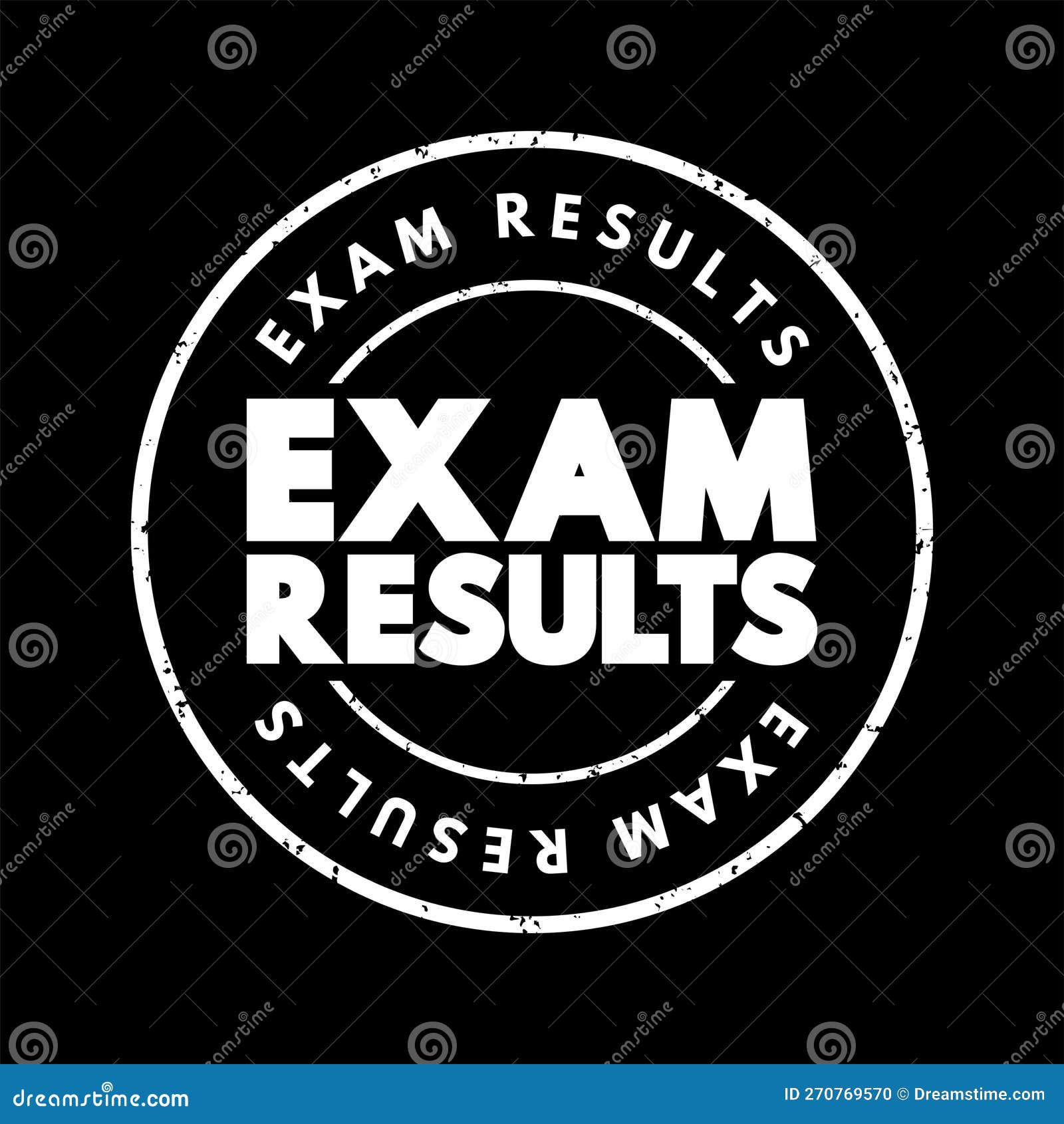 Exam Results Text Stamp, Concept Background Stock Illustration ...