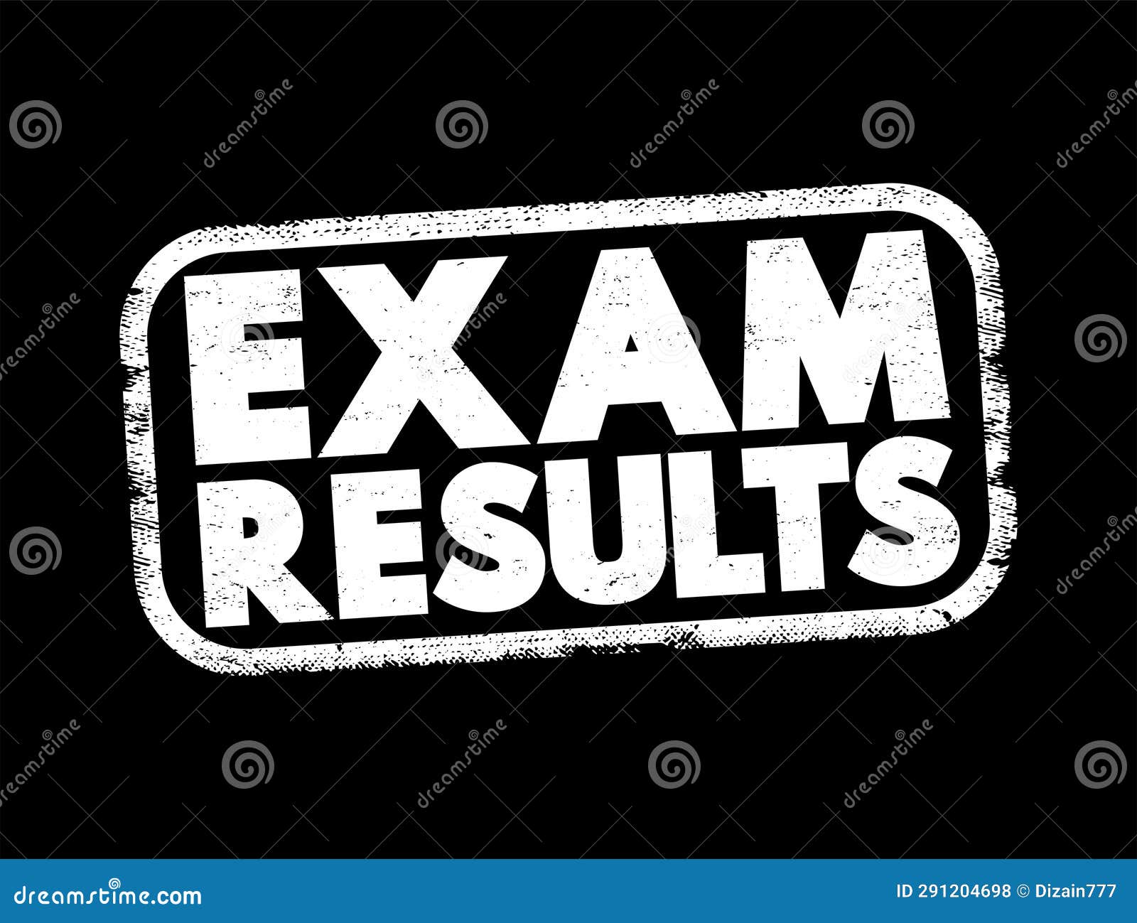 Exam Results Text Stamp, Concept Background Stock Photo - Image of ...