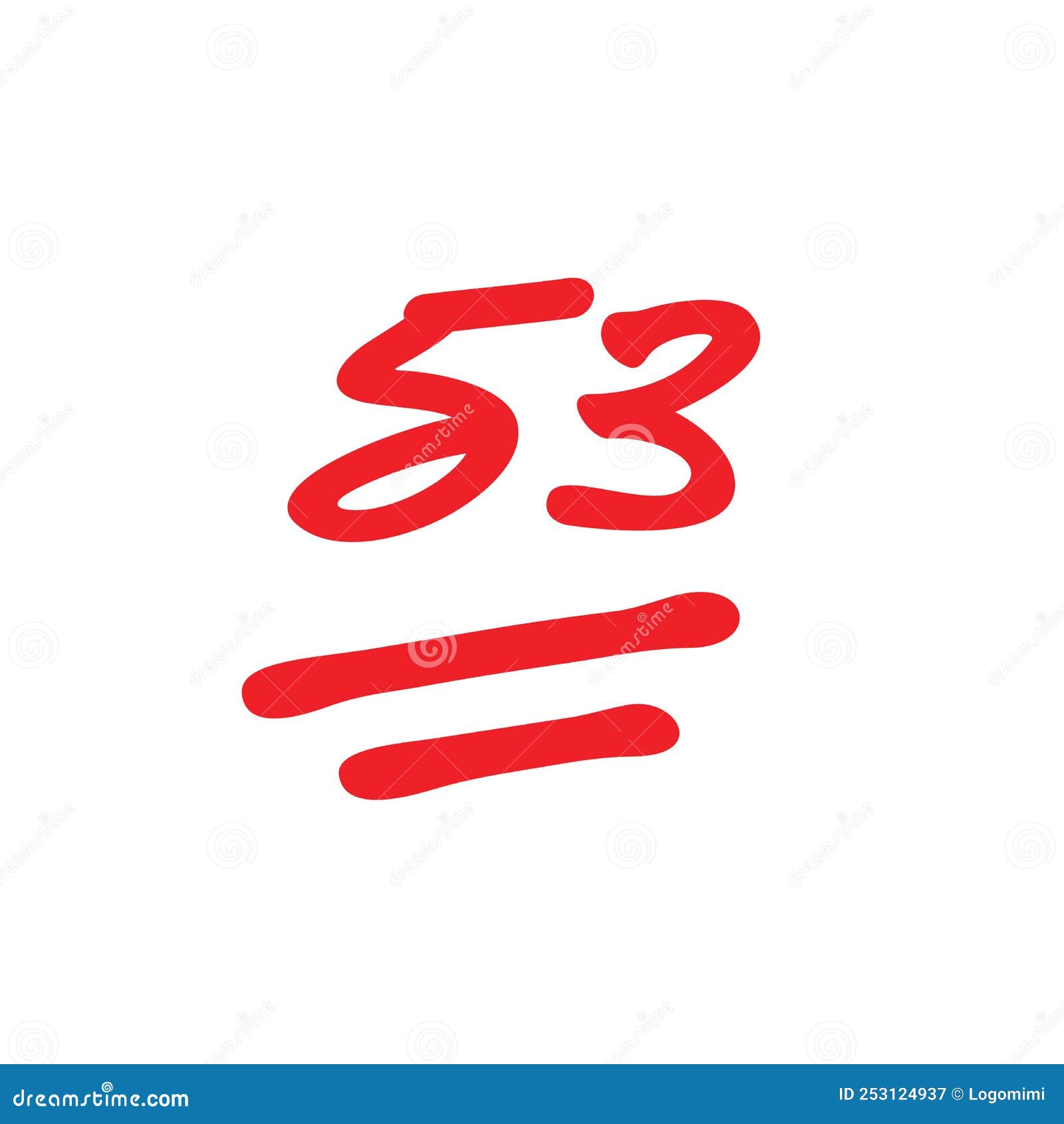 53 Exam Score, Fifty Three Points Grade Results, Vector Illustration ...