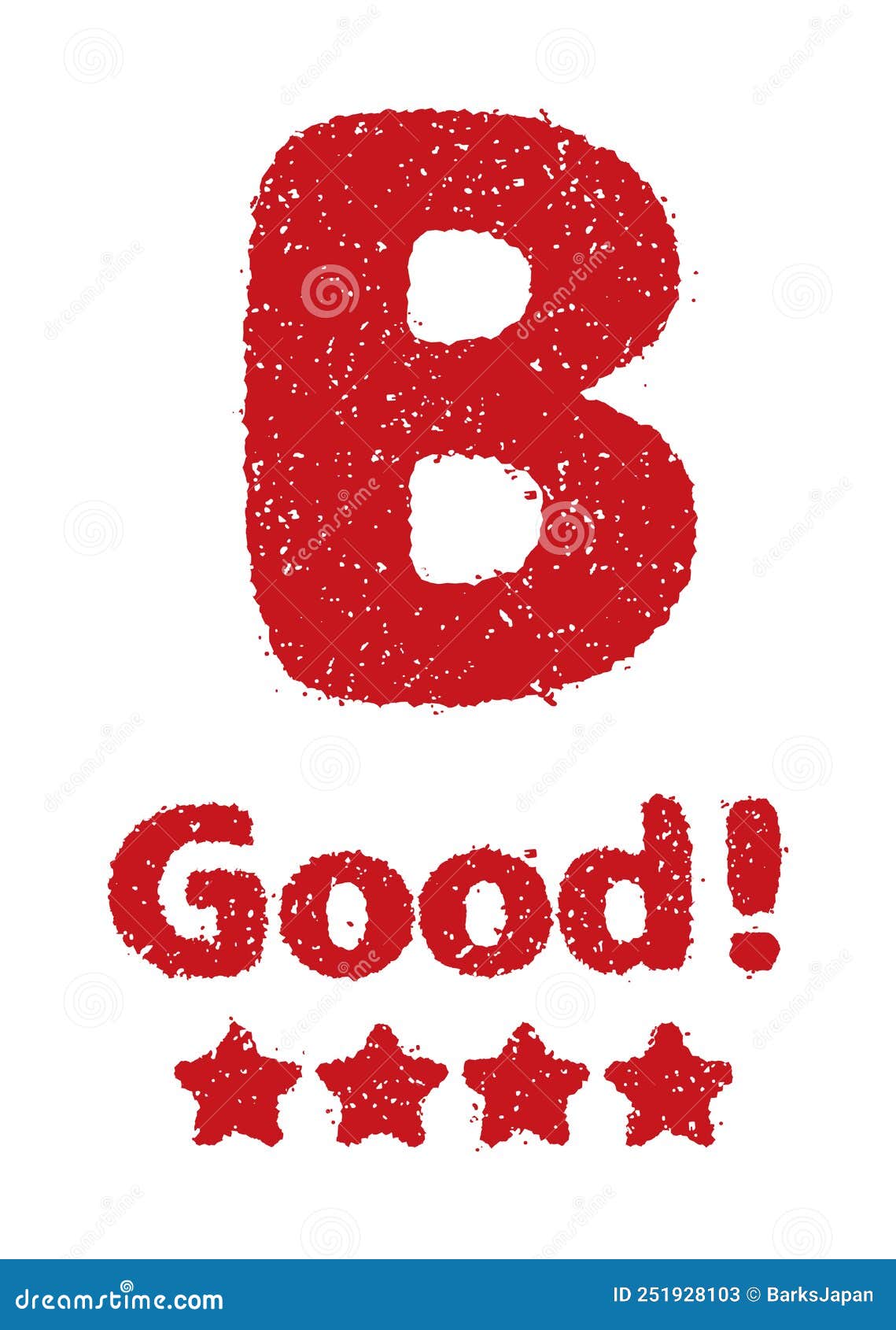 Exam Score Stamp Vector Illustration | Grade B Stock Vector ...