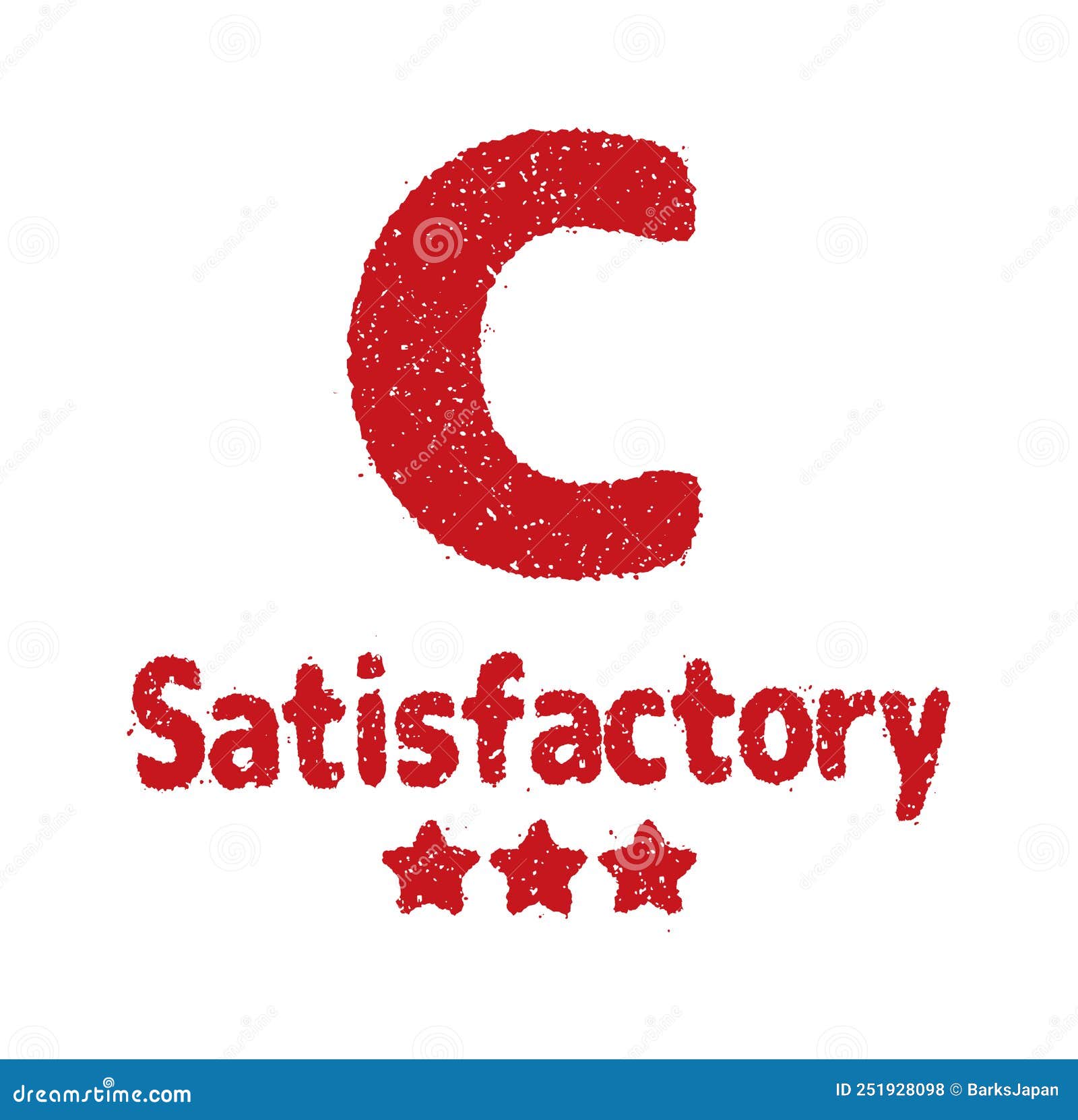 Exam Score Stamp Vector Illustration | Grade C Stock Vector ...