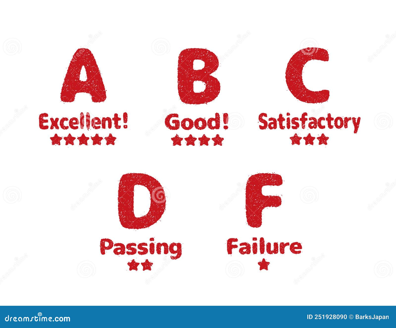 Exam Score Stamp Vector Illustration Set for School Use Etc Stock ...