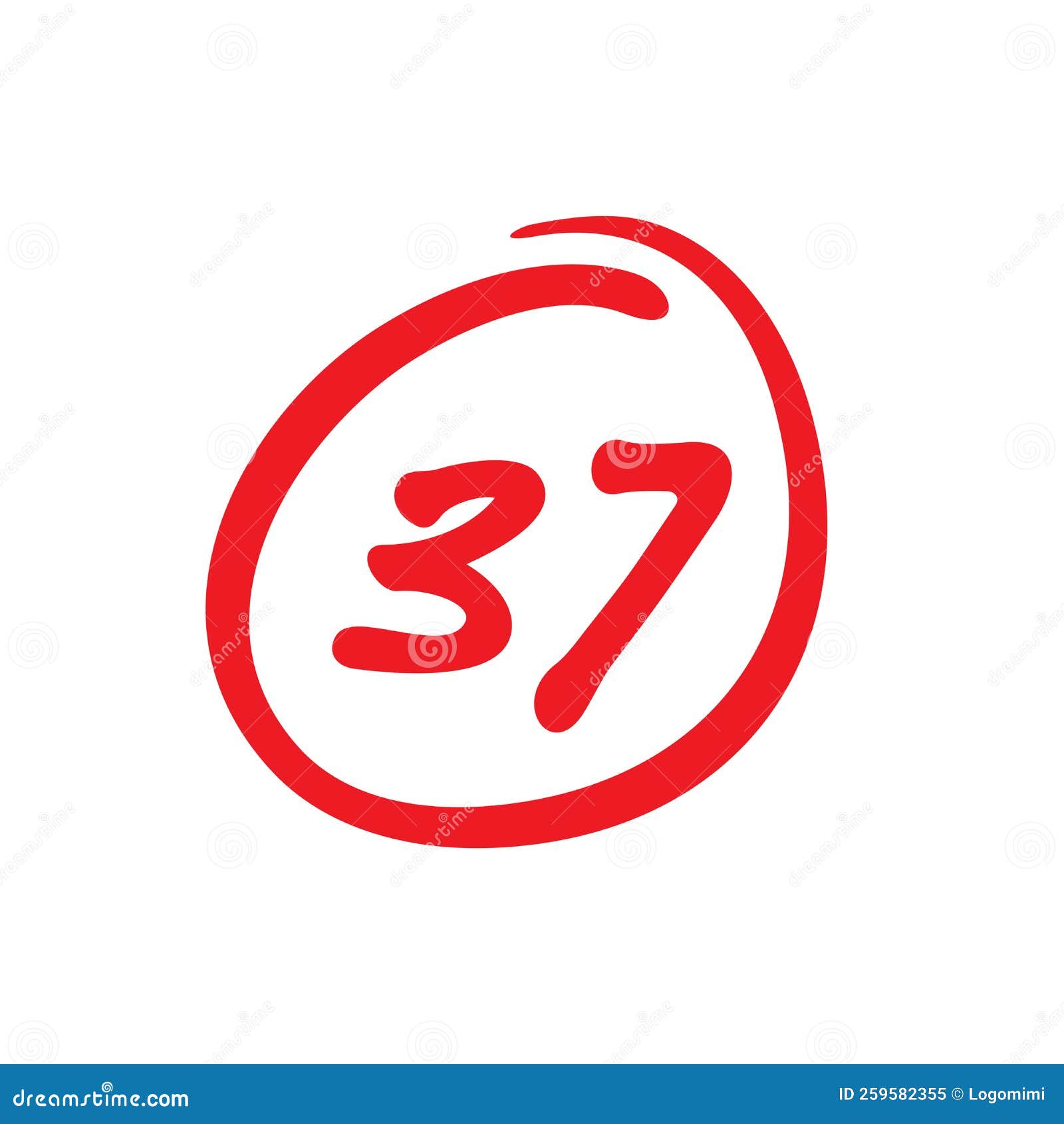 37 Exam Score, Thirty Seven Points Grade Results, Vector Illustration ...