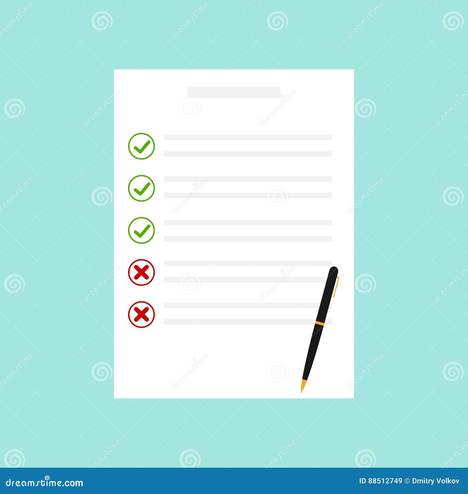 Exam sheet stock illustration. Illustration of form, education - 88512749