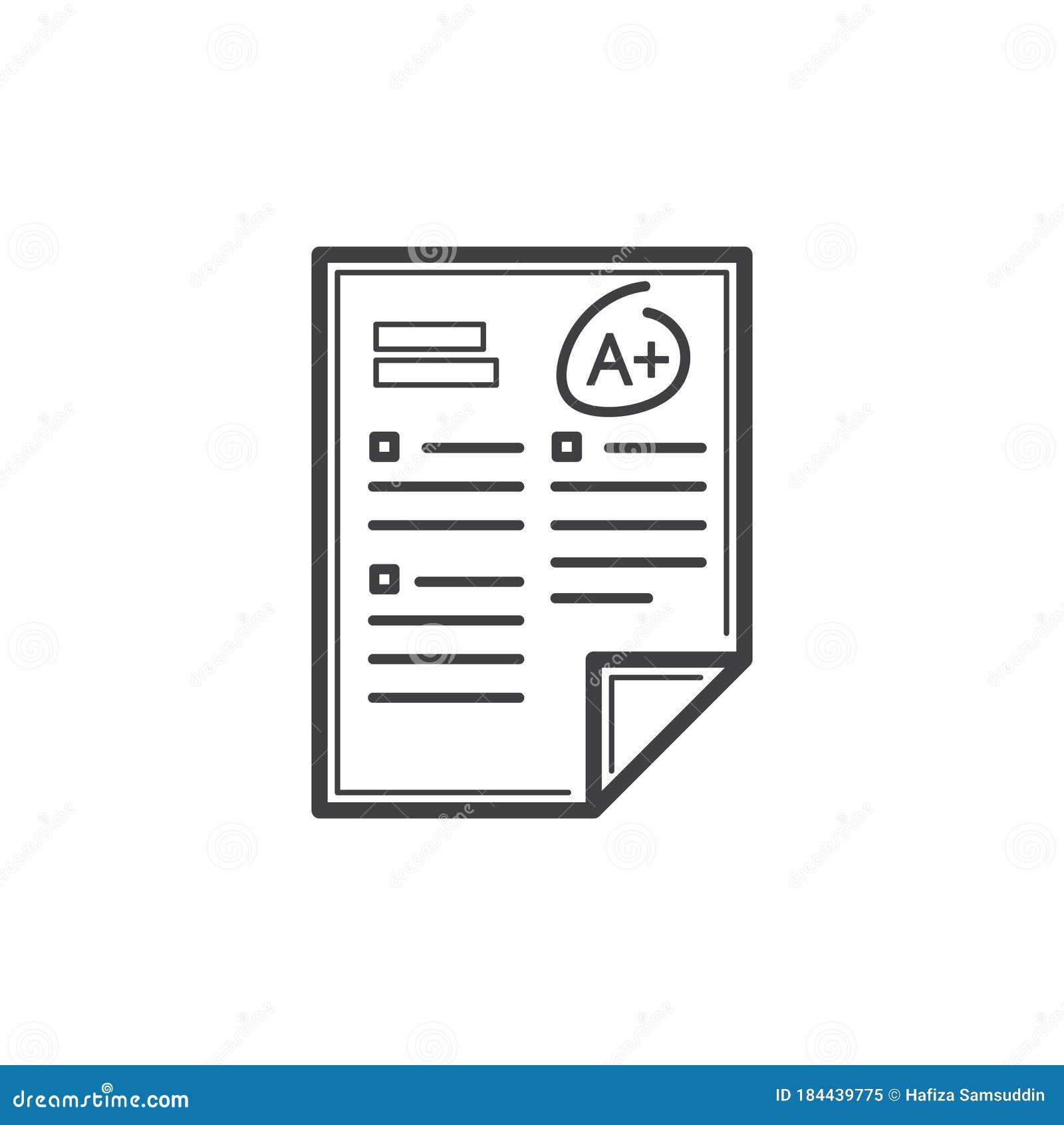 Exam Sheet. Vector Illustration Decorative Background Design Stock ...