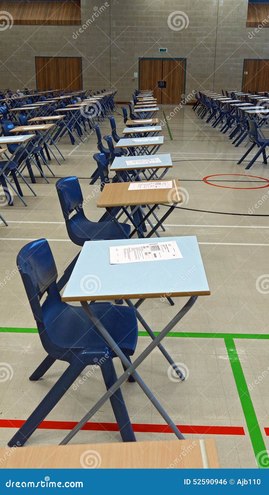 Exam tables stock photo. Image of exam, tables, ready - 52590946