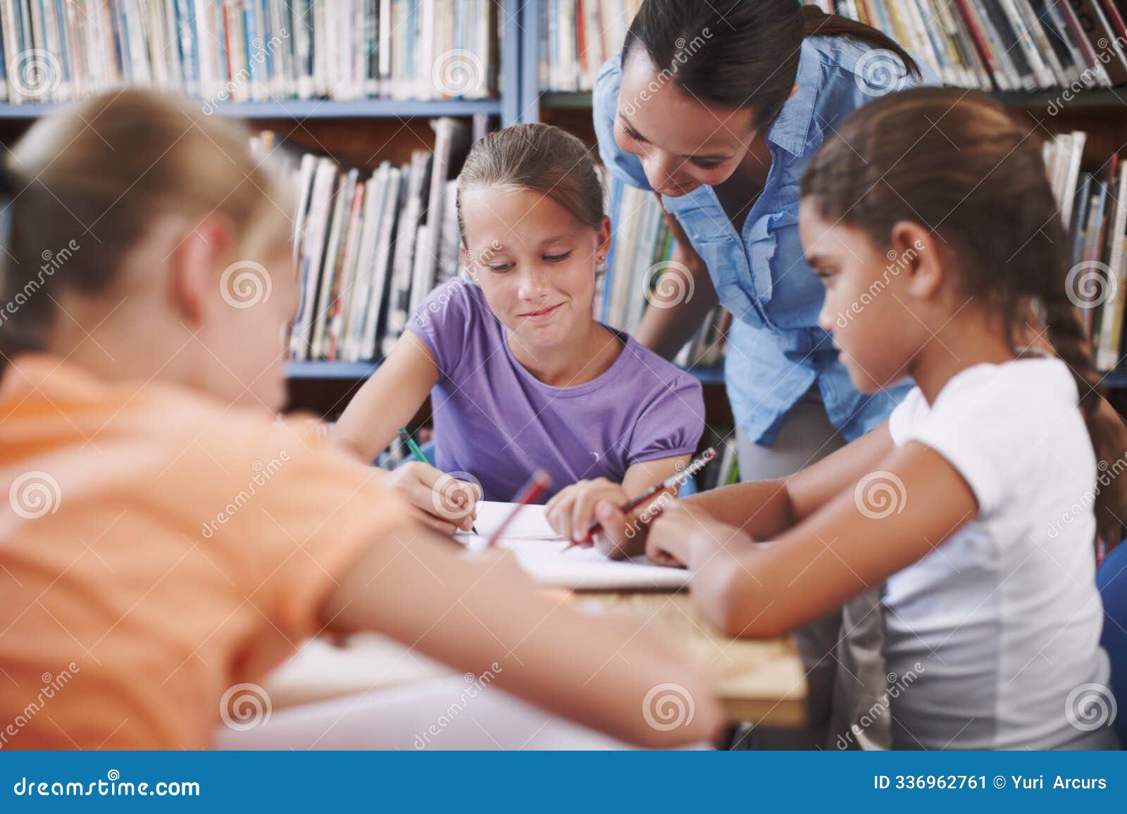 Exam, Teacher and Student with Questions in a Classroom or Library for ...