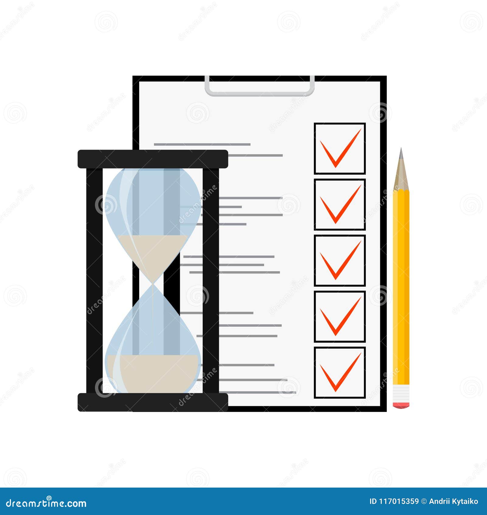 Exam and test stock vector. Illustration of design, checklist - 117015359