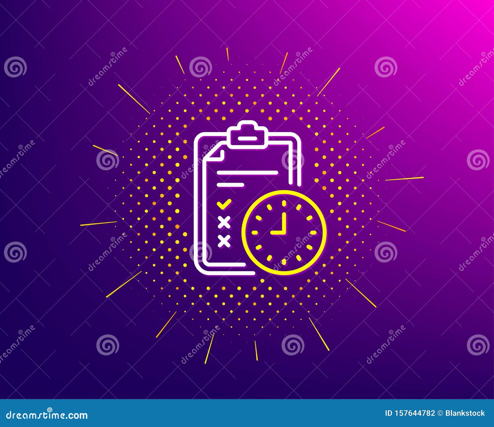 Exam Time Icon. Checklist Sign. Vector | CartoonDealer.com #231308322